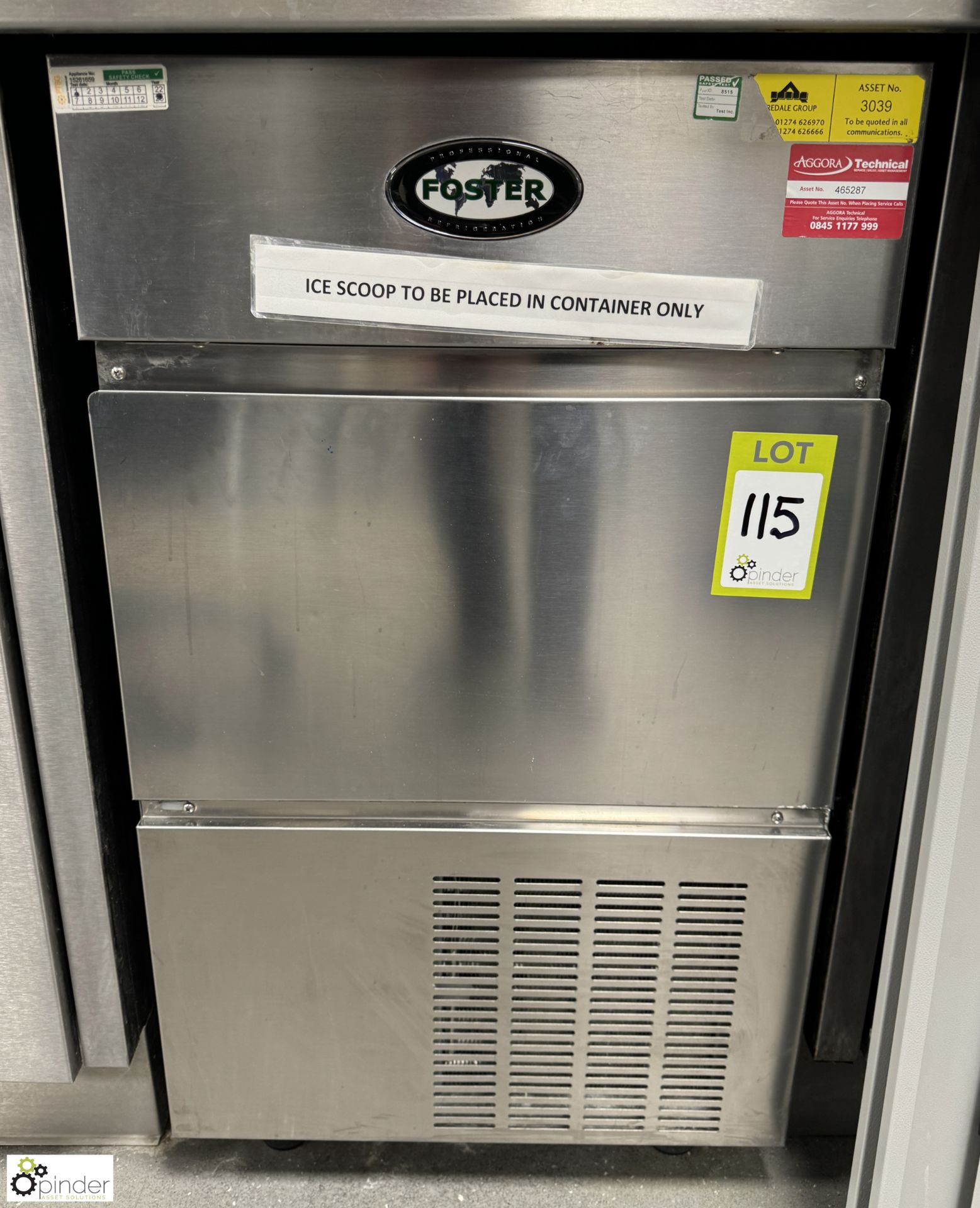 Foster stainless steel under counter Ice Machine, 240volts (location in ...