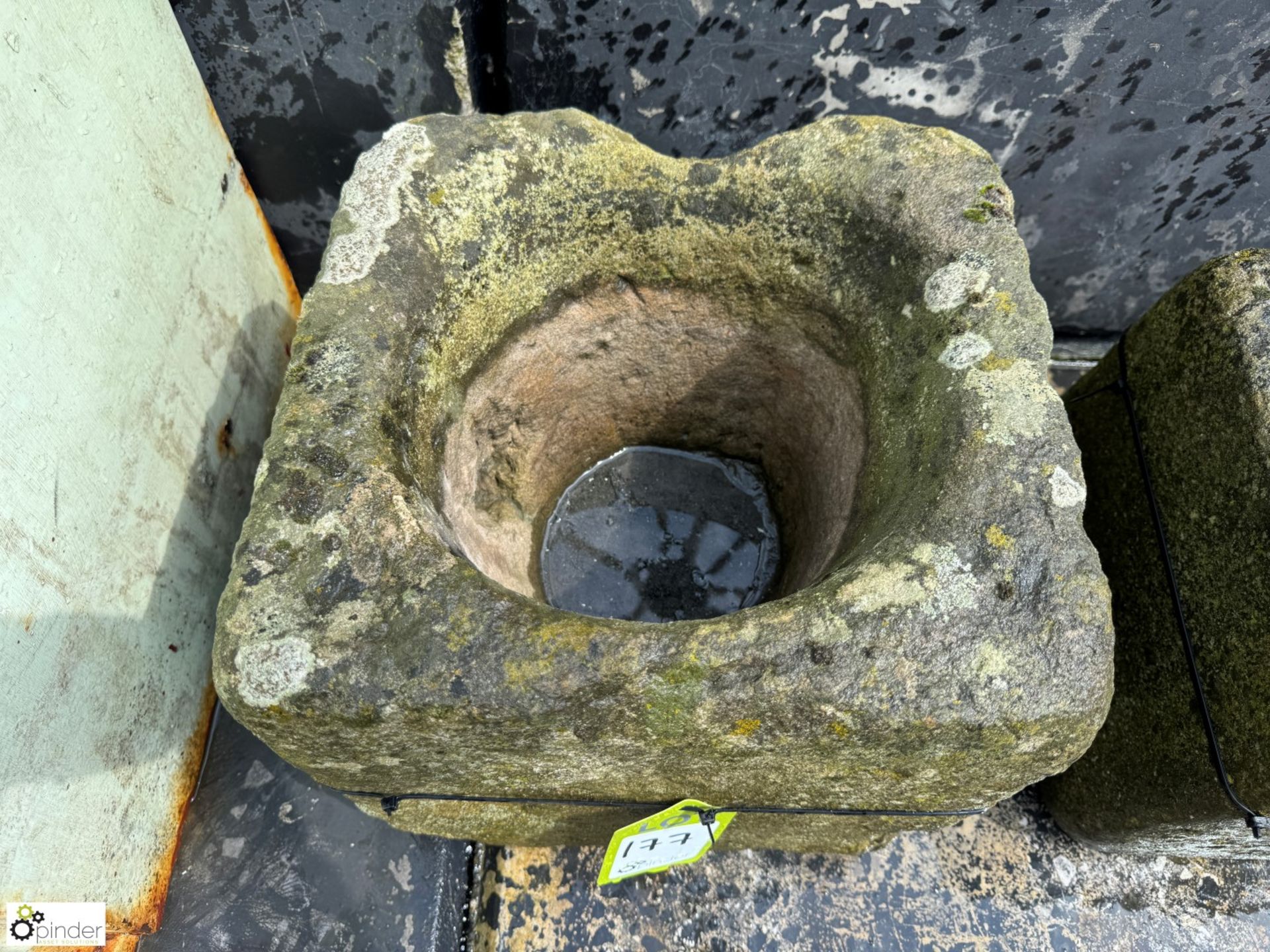 An original Yorkshire gritstone grain Mortar, used for grinding wheat ...