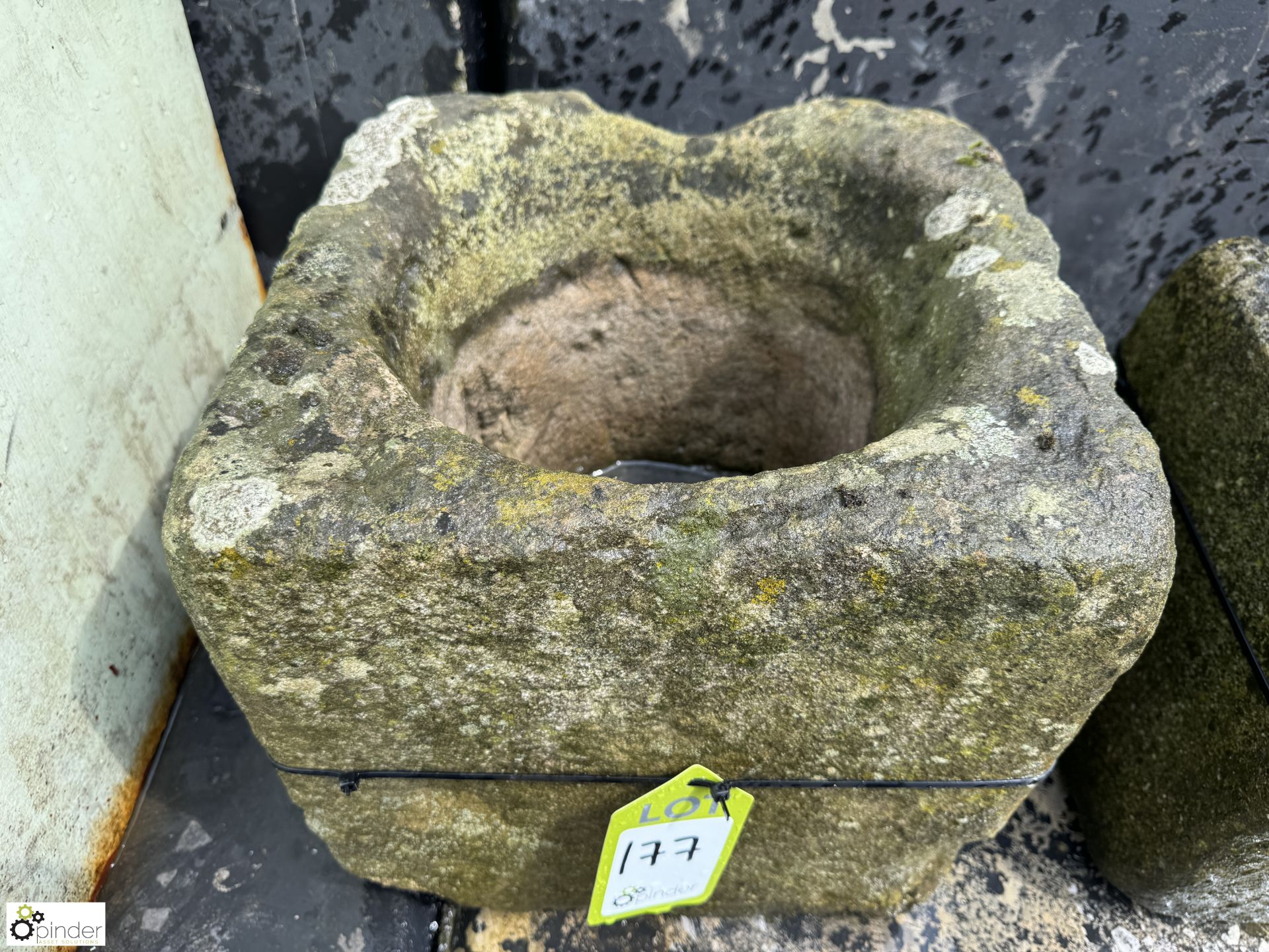 An original Yorkshire gritstone grain Mortar, used for grinding wheat ...