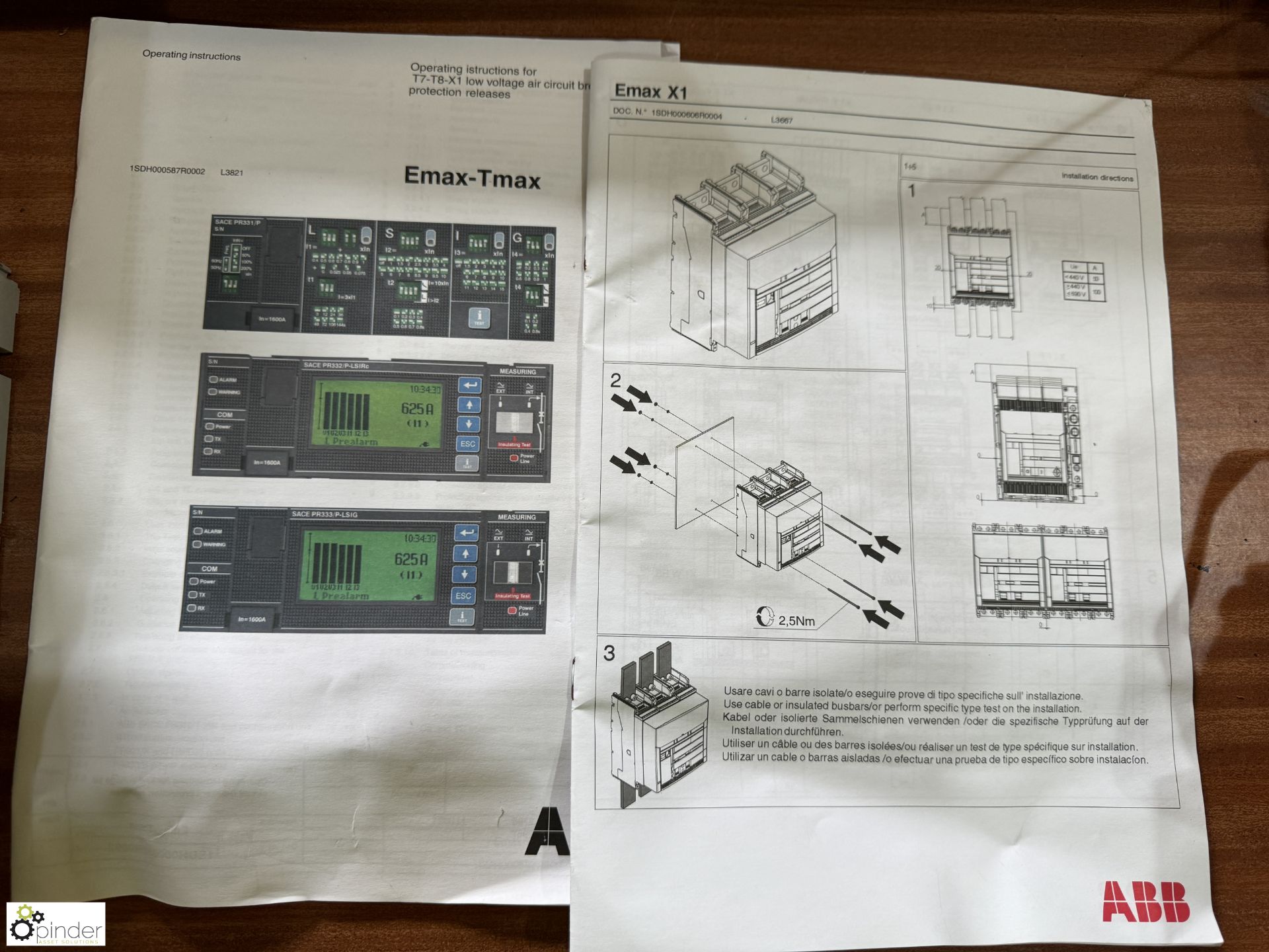 ABB SACE Emax X1 Air Circuit Breaker, with mounts, manual and ABB ...