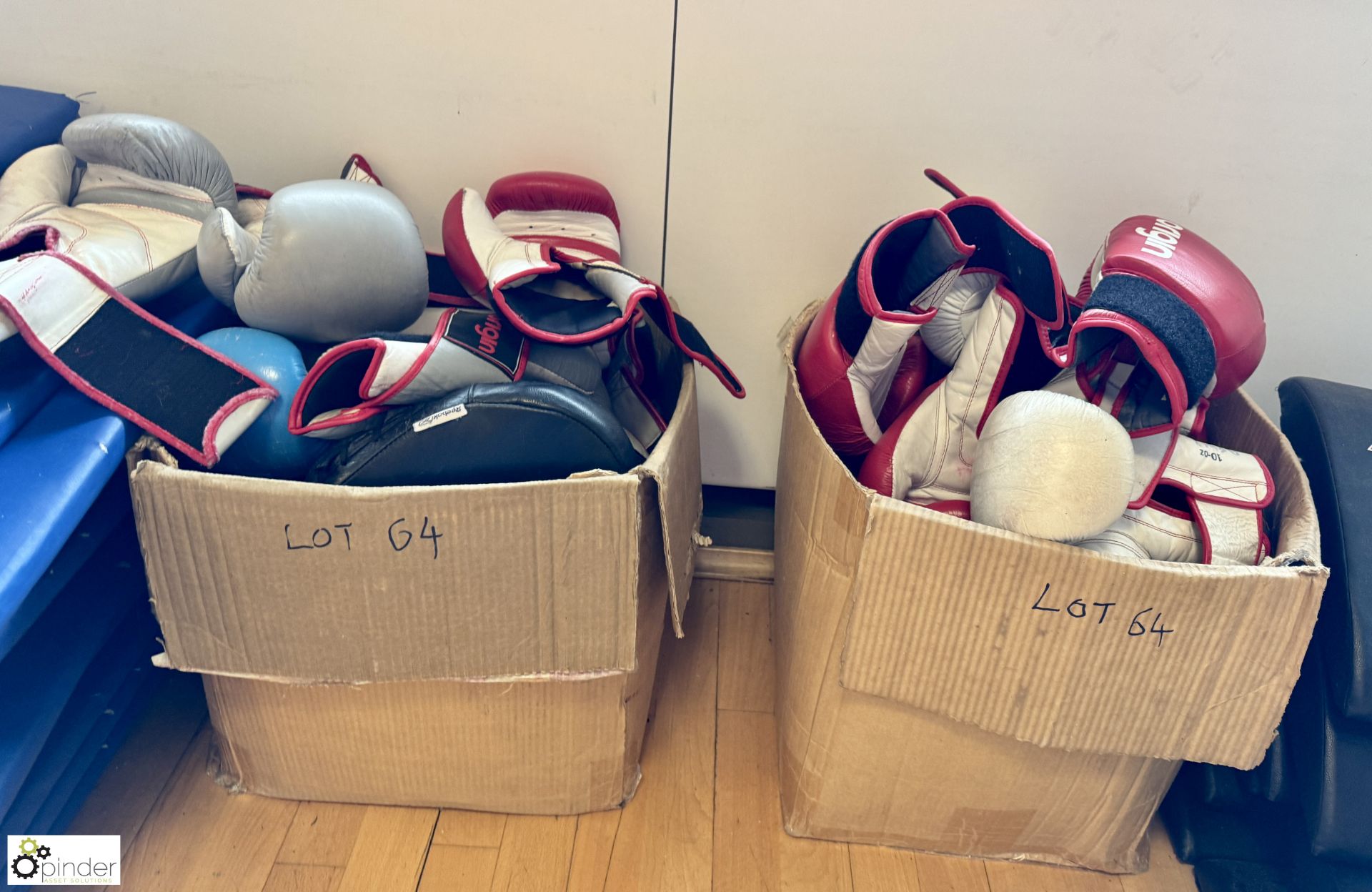 2 boxes Boxing Gloves, etc (Lot location: Reading)