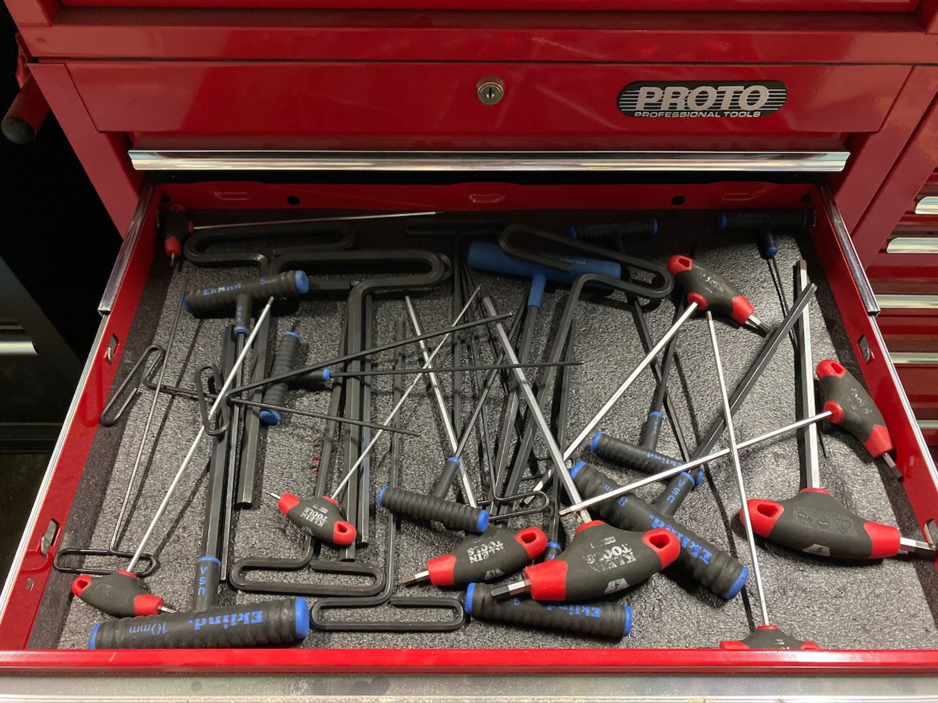Proto 21 Drawer Tool Box with tools. {Auctioneers Note} LOADING FEE: 75 ...