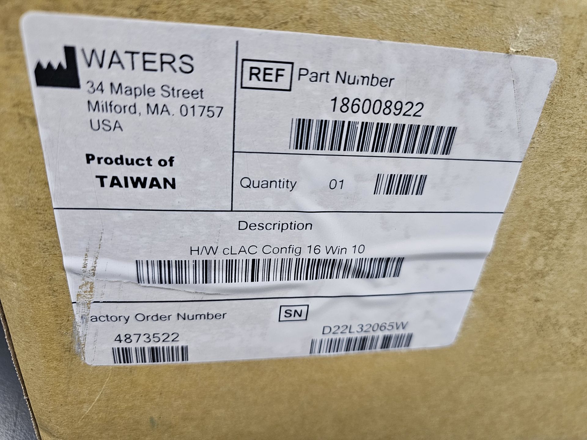 Waters Model 186008922 H/W cLAC Config 16 Win 10 Lac/E Data Acquisition ...