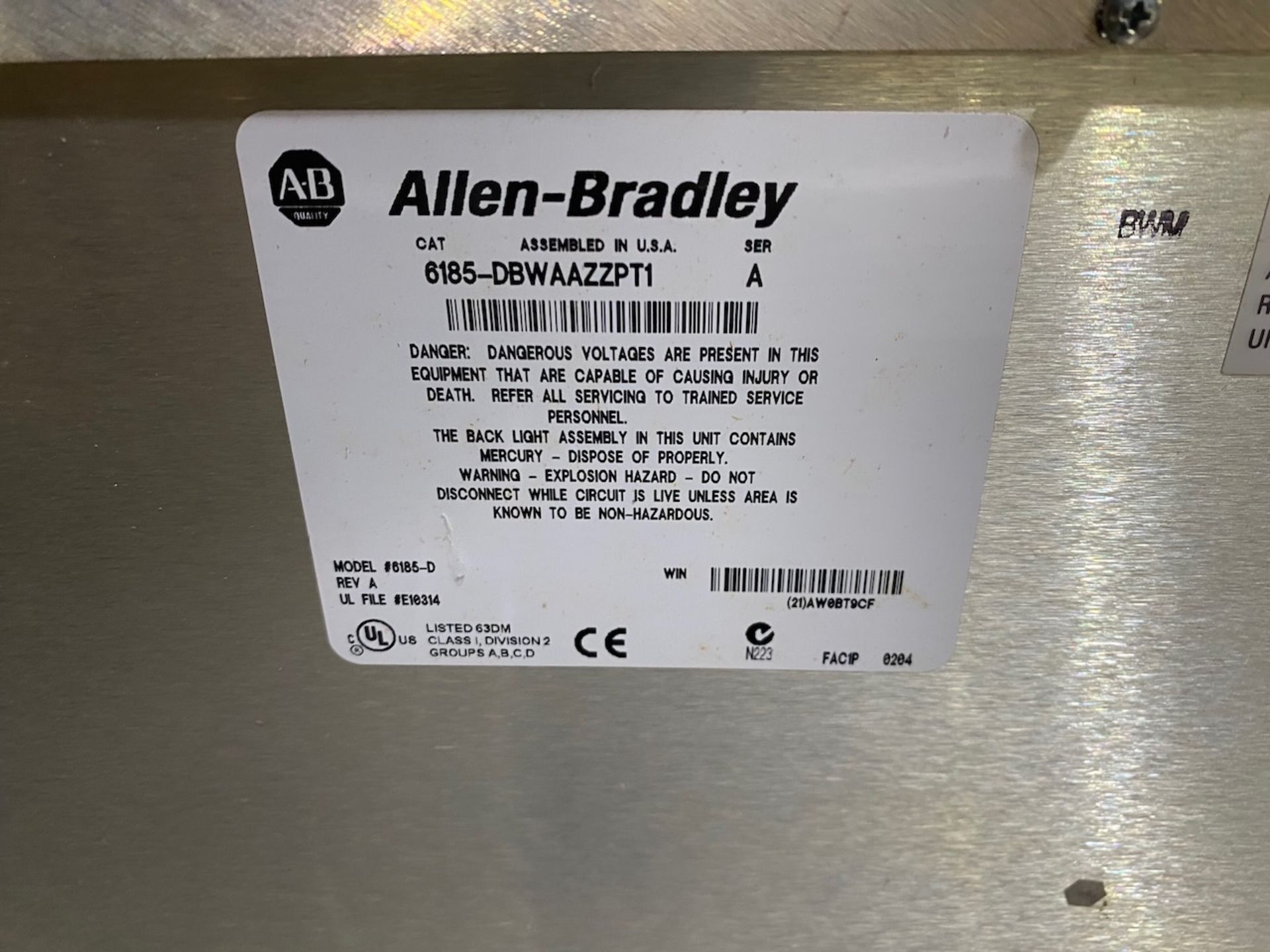 Allen Bradley Pro-Tech touch screens lot of four, catalog 6185 ...