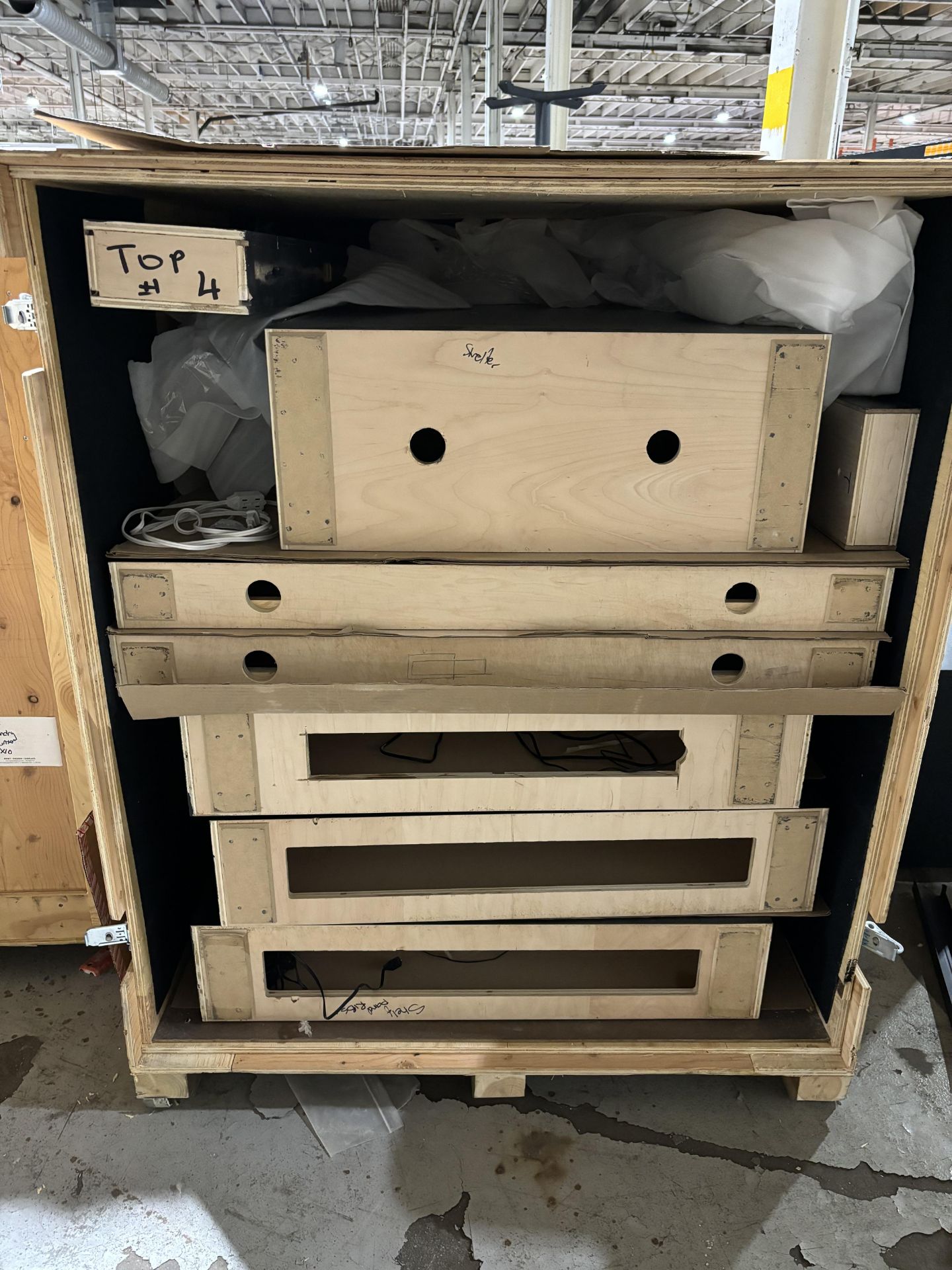 Trade show booth 2-4x8 ft crates containing booth components Serial ...