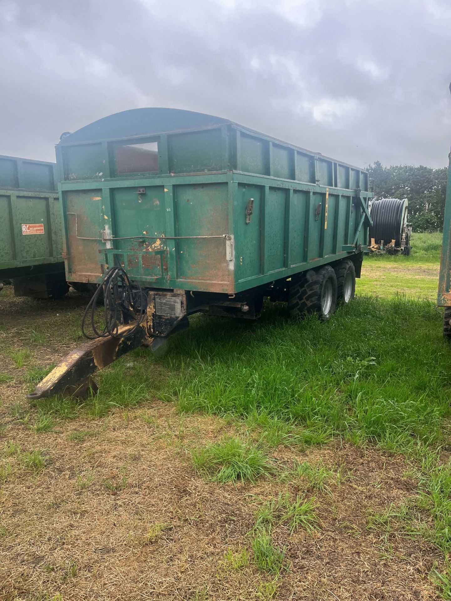 (85) Larrington 14T (JEG 2) Rootcrop trailer with extension sides, roll ...