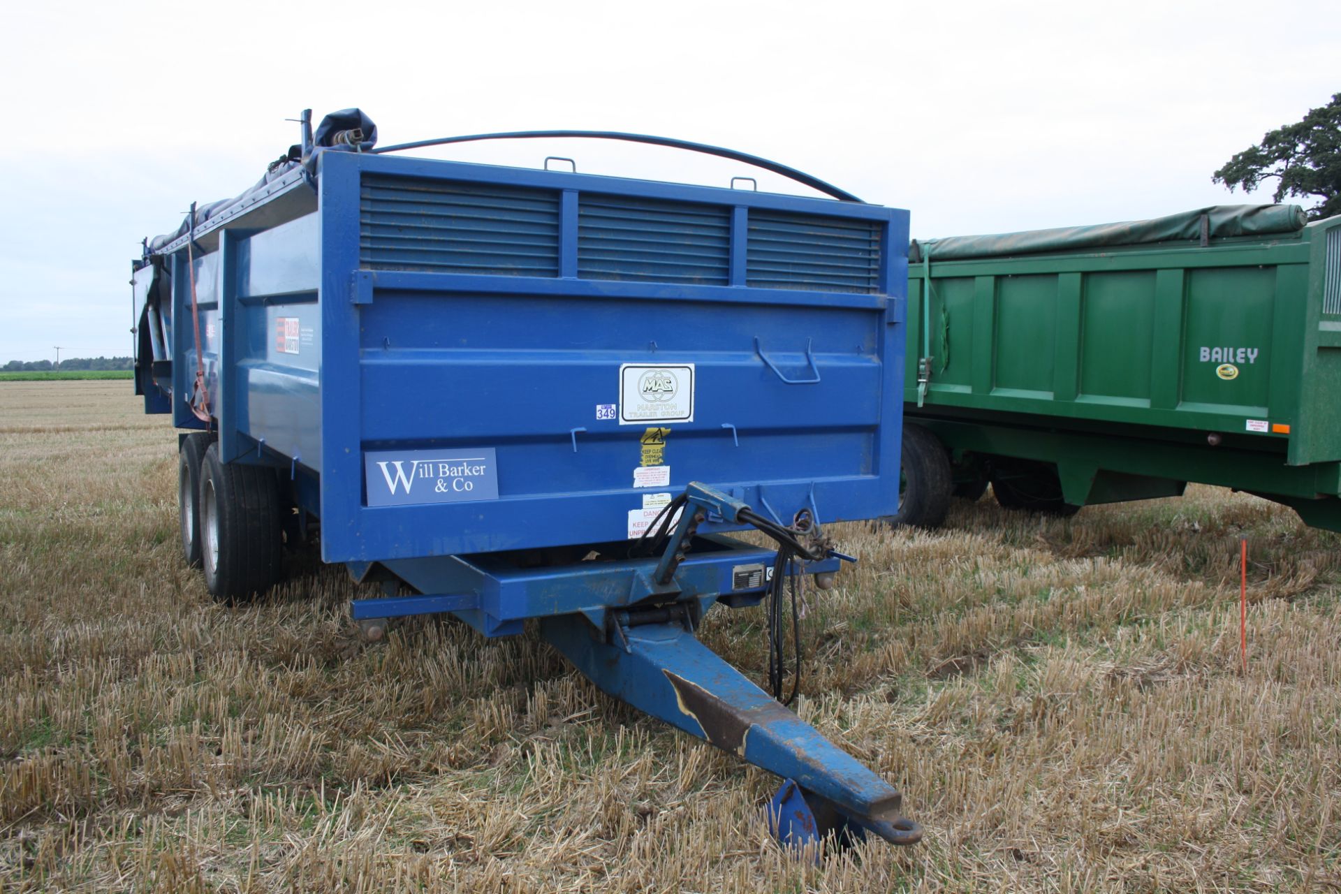 AS Marston Fenlander 14 ton, sprung drawbar, monocoque body with grain ...