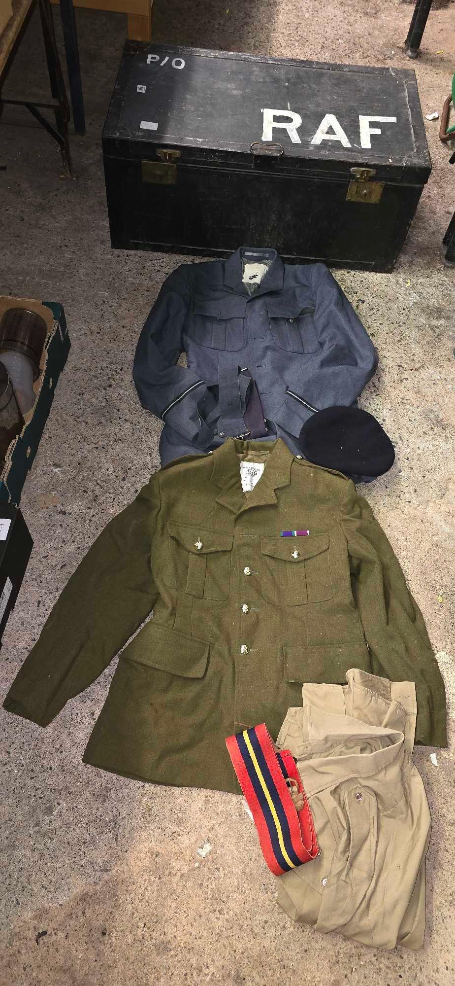 RAF TRUNK WITH UNIFORMS