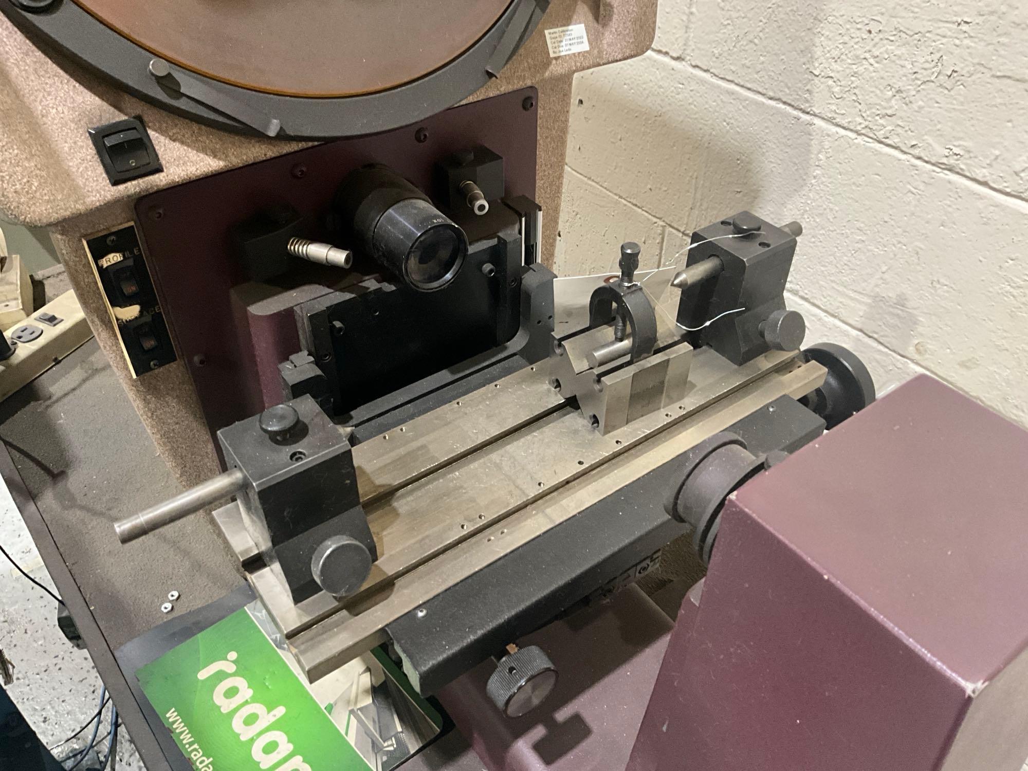 SCHERR TUMICO OPTICAL COMPARATOR. MODEL NUMBER 20–3,500,120V, 3 AMP ...