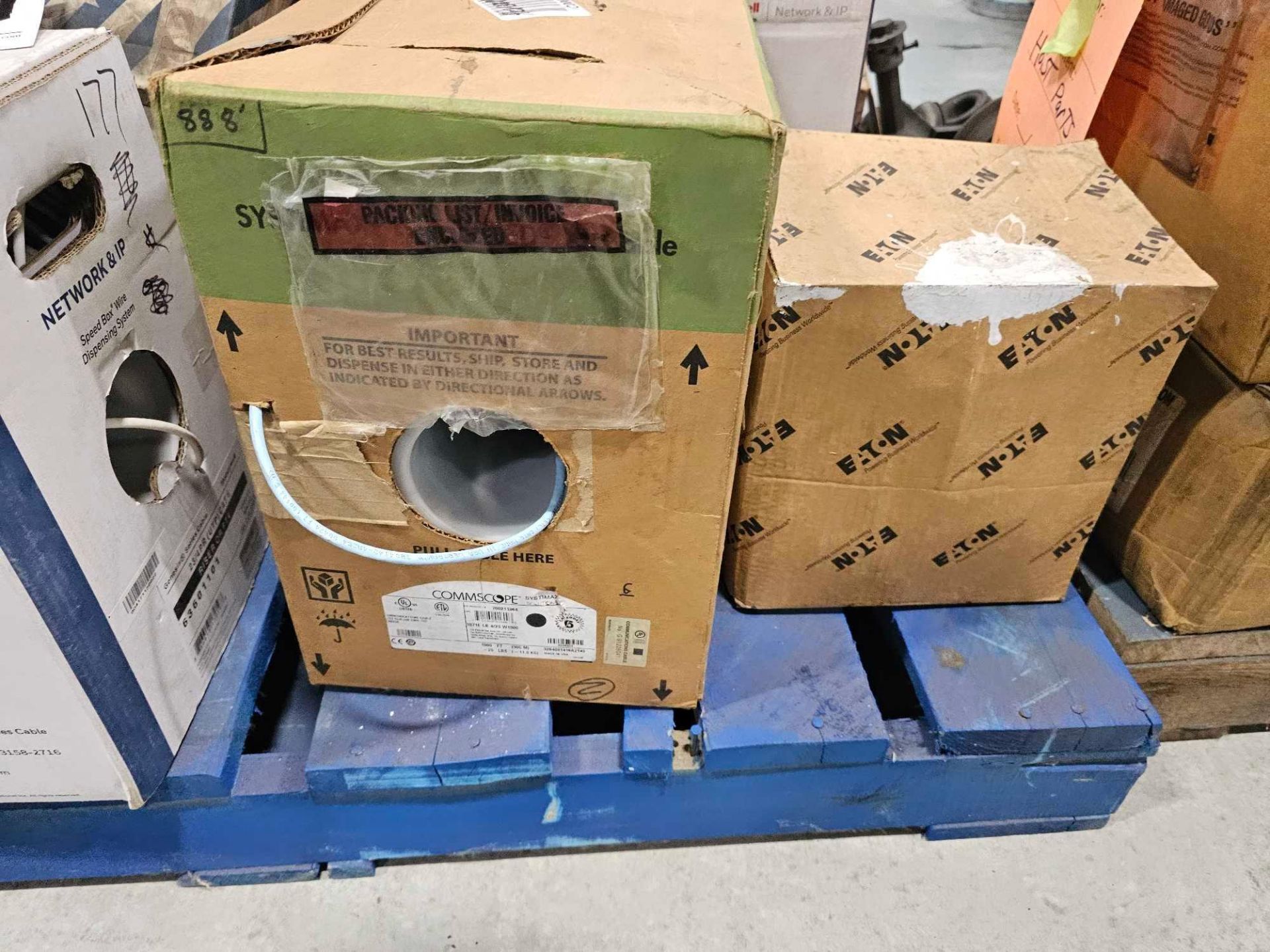 PALLET OF ELECTRICAL CABLE BOXES
