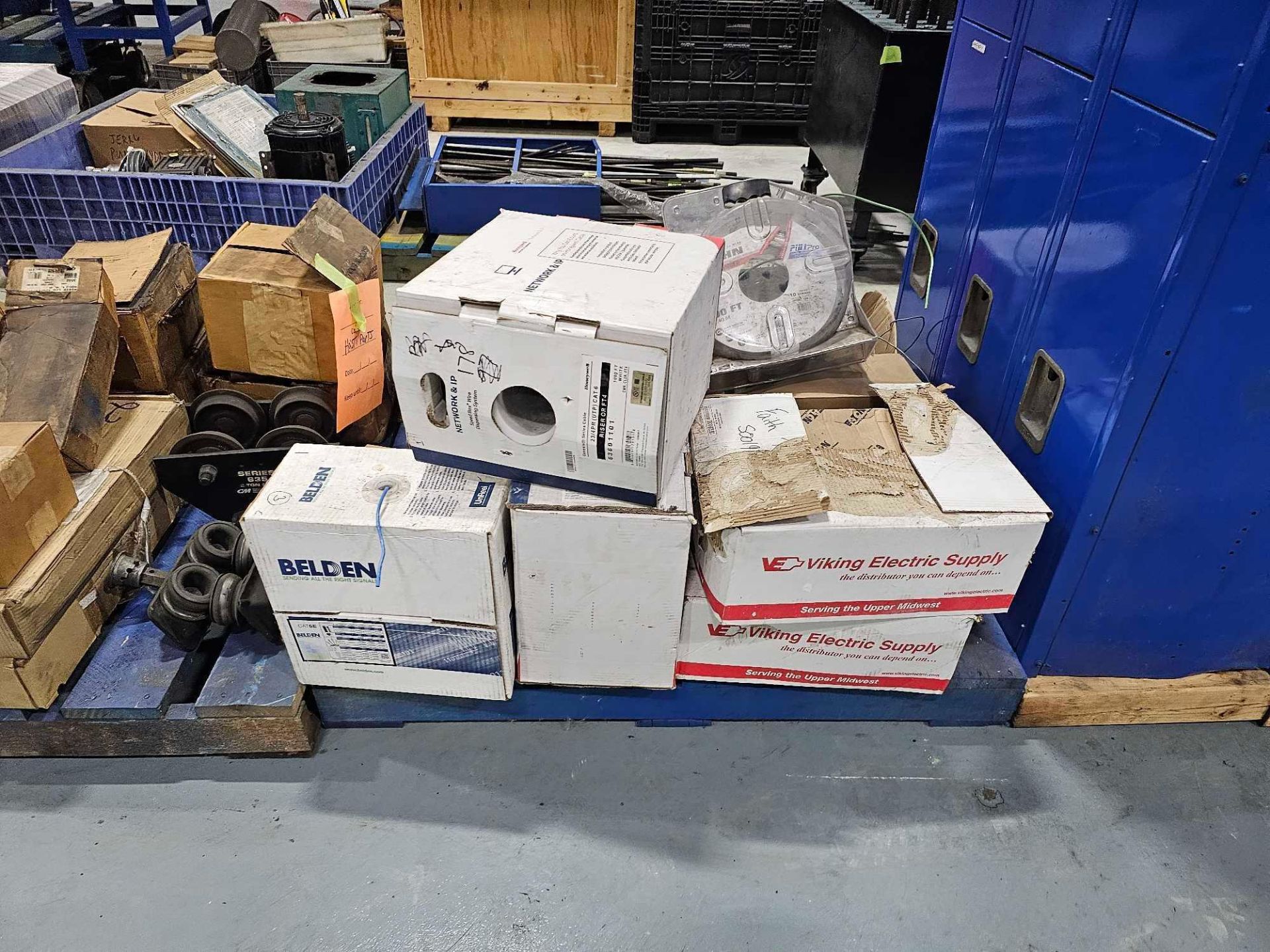 PALLET OF ELECTRICAL CABLE BOXES
