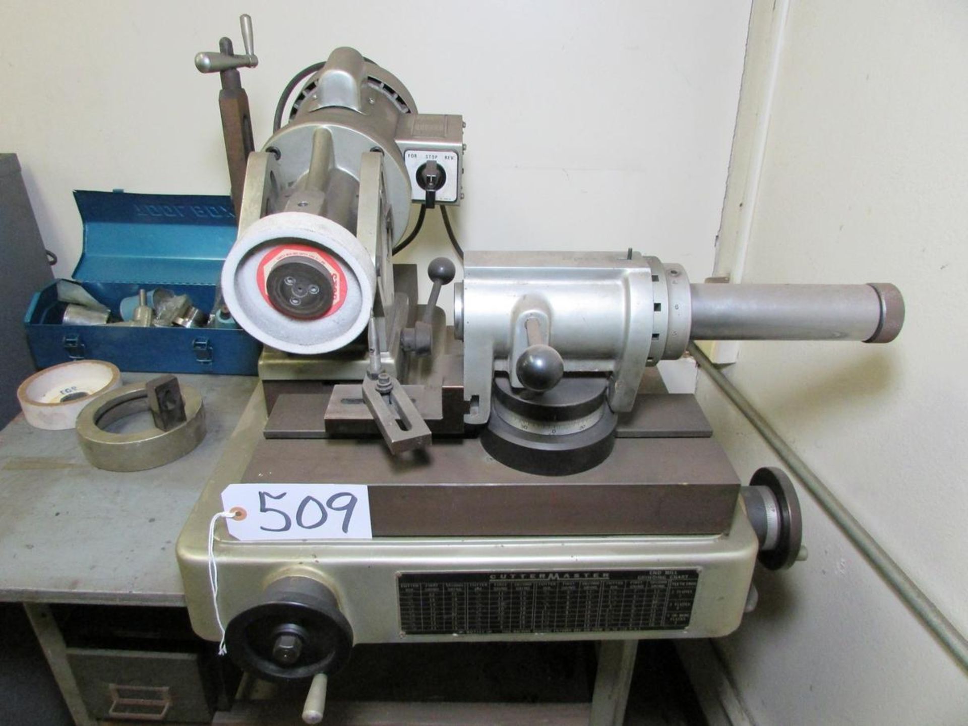 CUTTER MASTER END MILL CUTTER GRINDER WITH WORKBENCH MODEL: FCG-30 SN ...