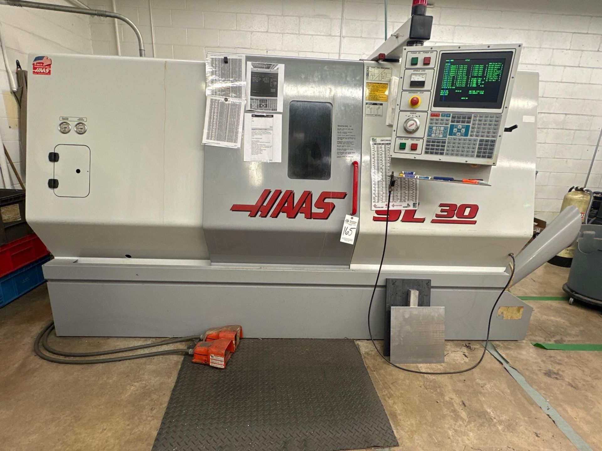 1999 HAAS SL-30 CNC LATHE HAAS CONTROL 3 JAW CHUCK 3” BAR CAPACITY 17 ...