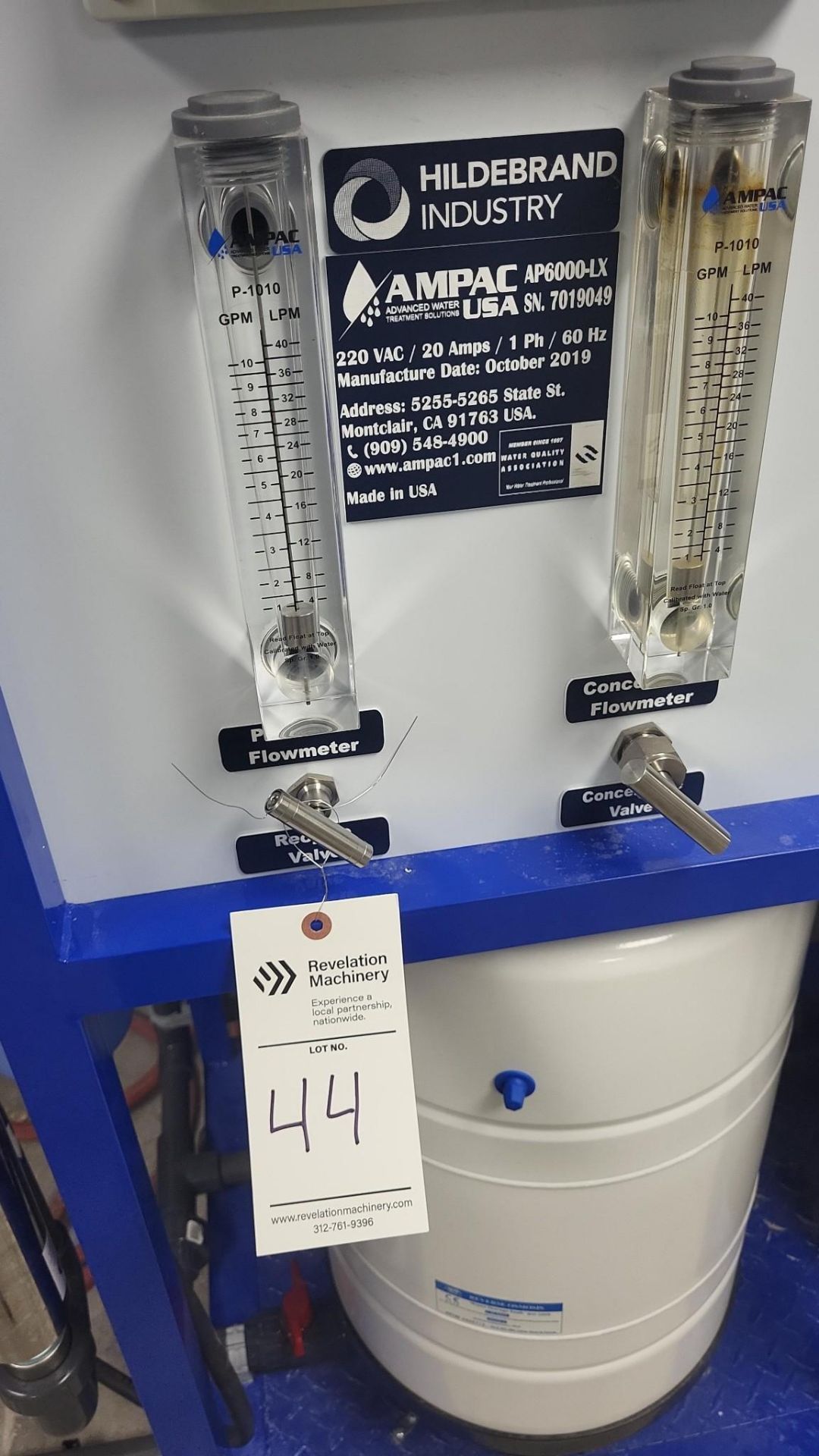 AMPAC AP6000-LX INDUSTRIAL REVERSE OSMOSIS WATER PURIFICATION SYSTEM ...