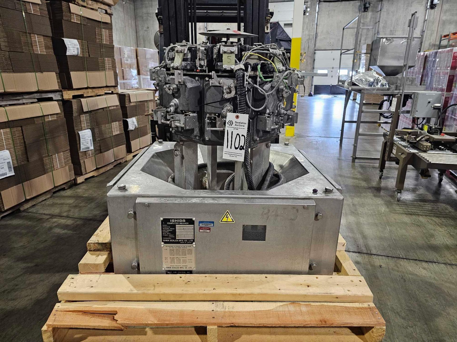 ISHIDA Z-209P-S05-WP, 8 HEAD MULTIHEAD WEIGHER 8 WEIGHING HEADS DIMPLED ...