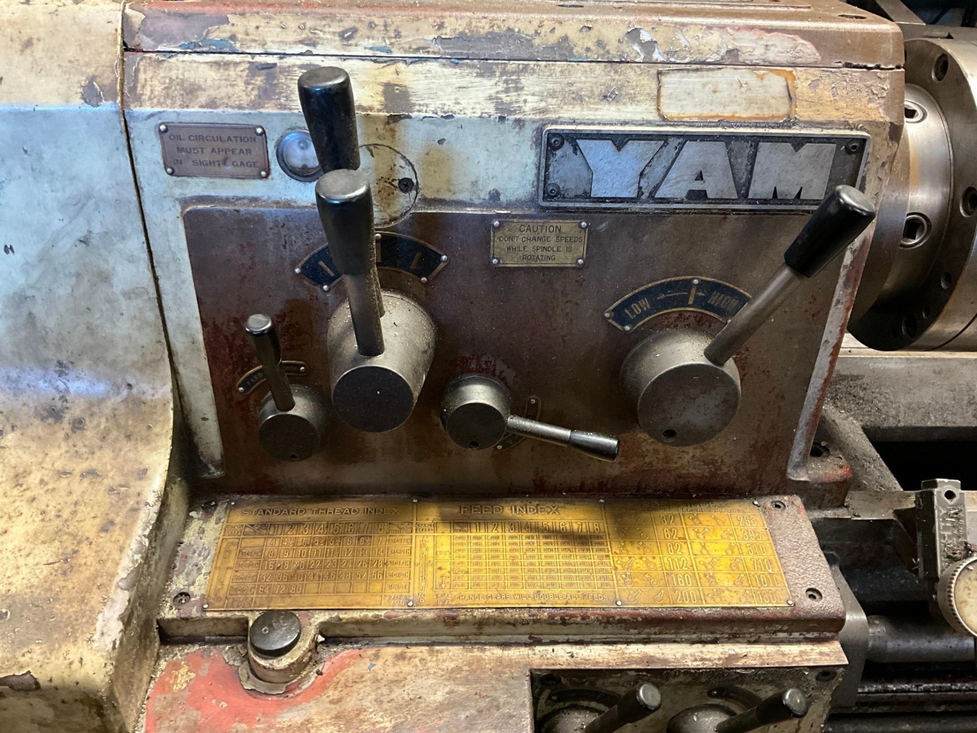 YANG IRON WORKS 10" X 96" MODEL YAM-2000 ENGINE LATHE Item Location ...