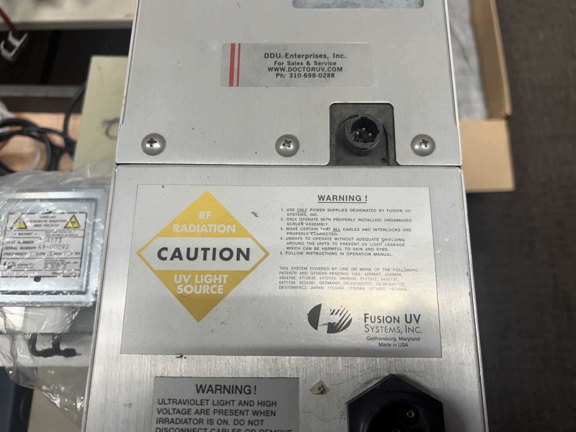 Fusion UV System Inc light curing system, model 1300MB, p/n 550503, s/n ...