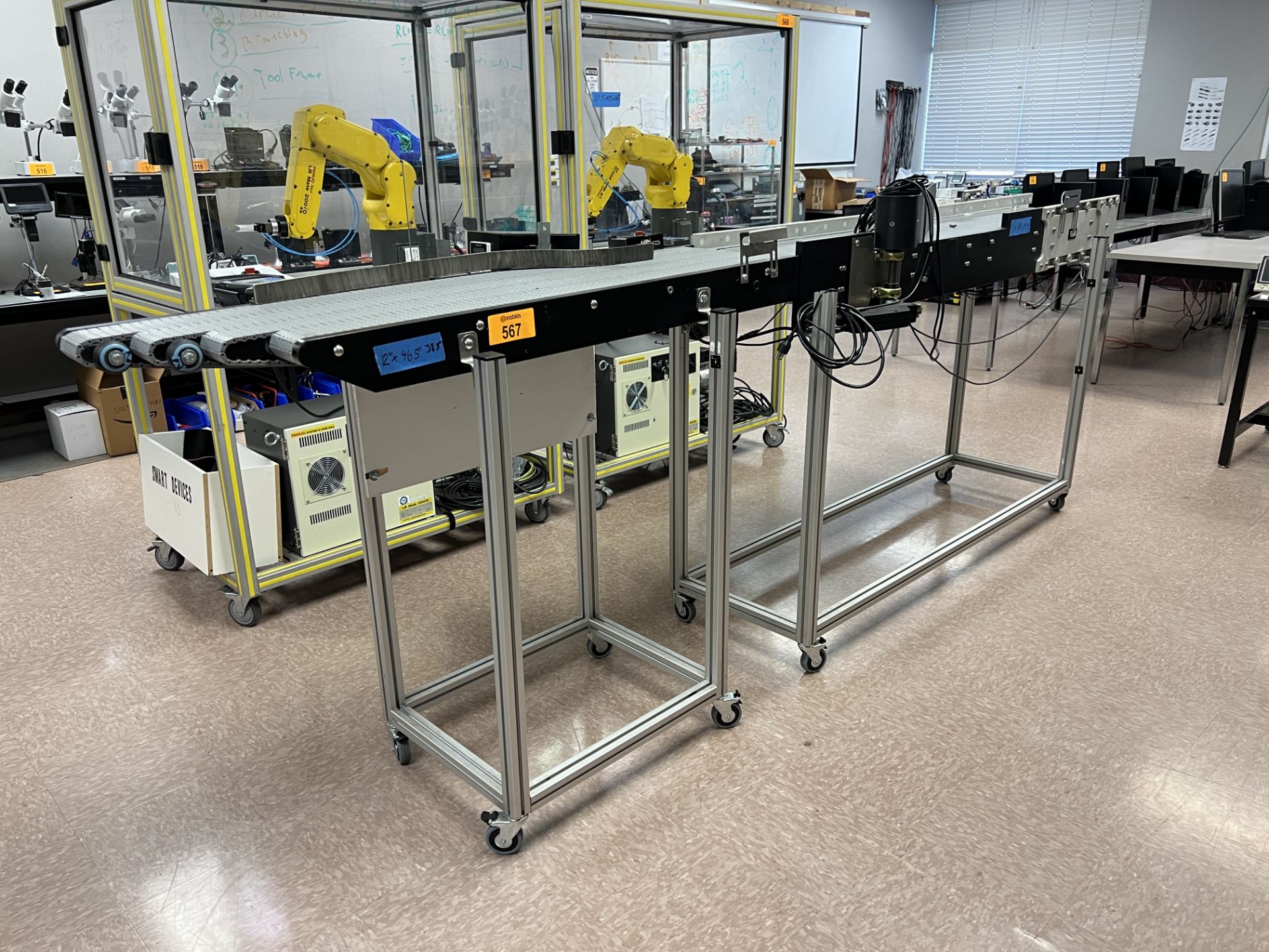 Dynamic Conveyor Corp directional conveyor, model 12VS47960R and CNT120 ...
