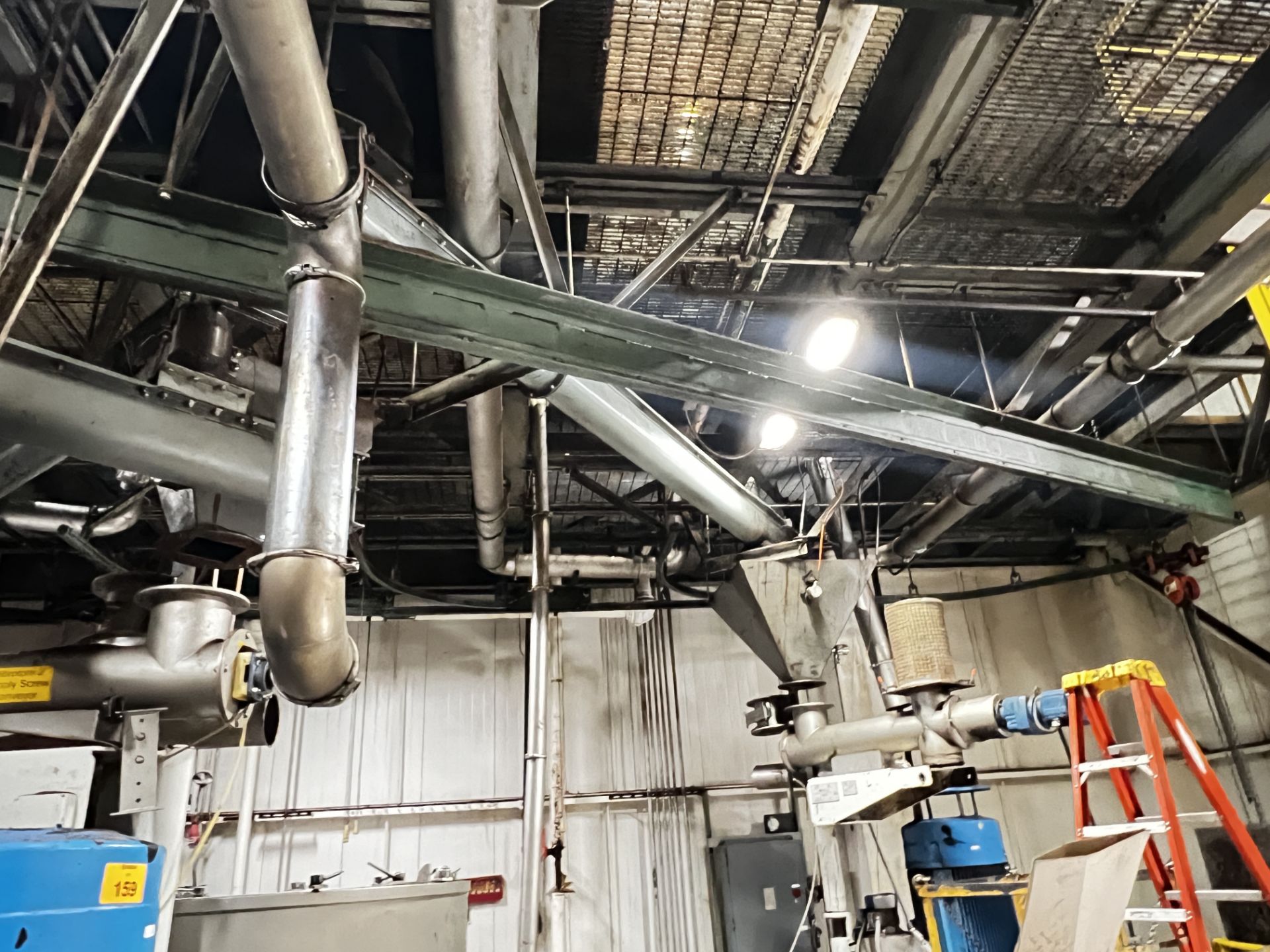 [LOT] of (6) Feed and Discharge Screw Conveyors, suspended/incline ...