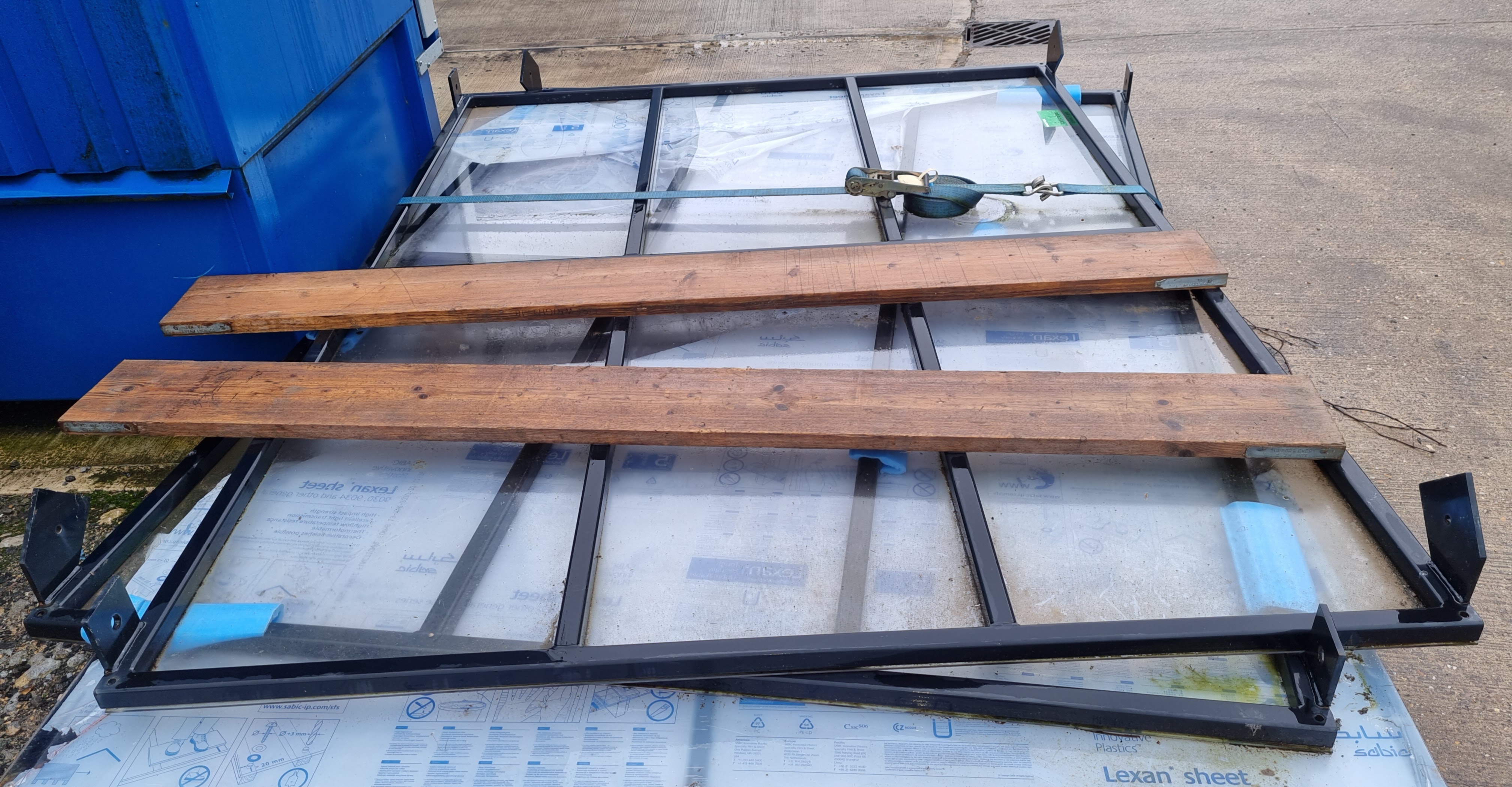 Drum compactor enclosure 4x metal framed sides with Lexan Polycarbonate ...
