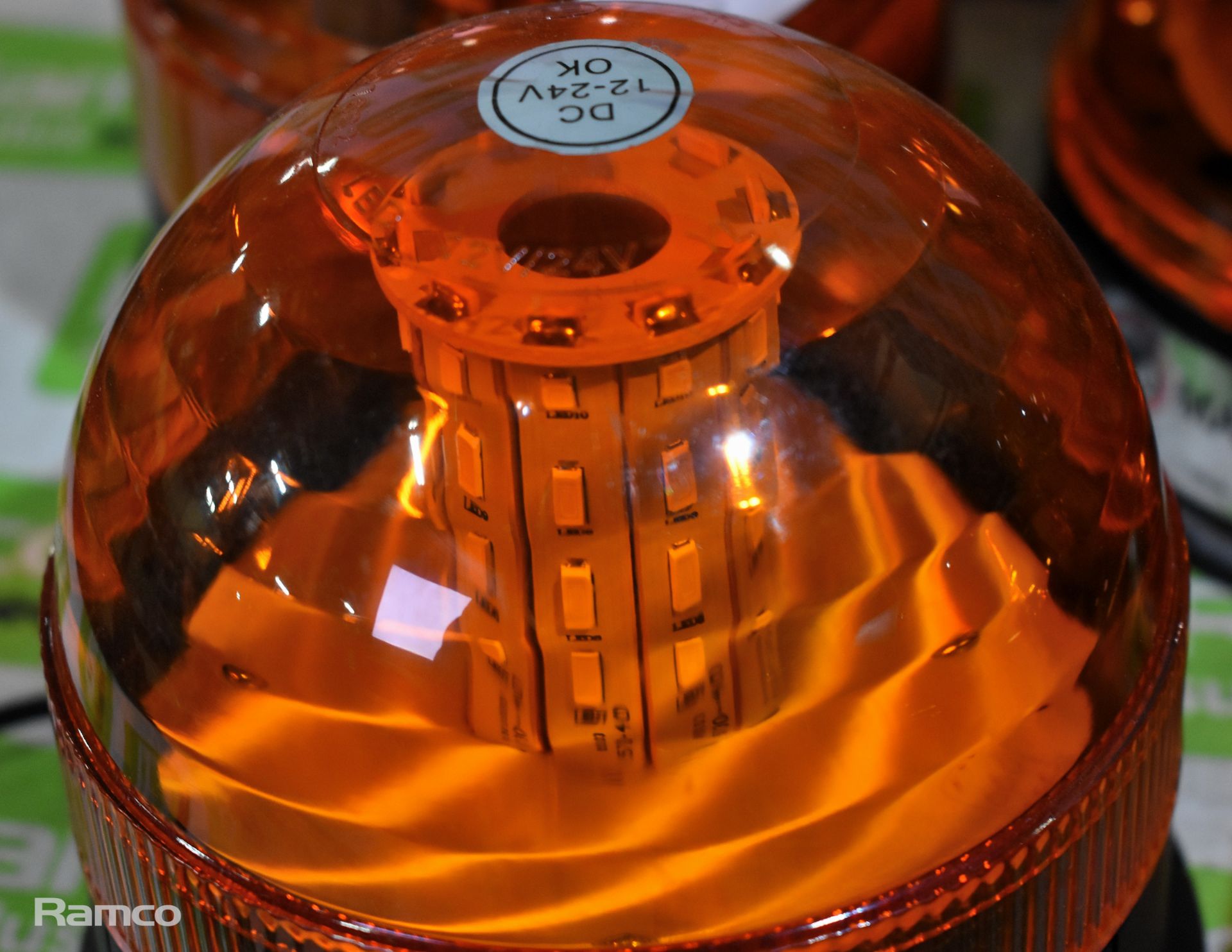 7x Magnetic orange flashing beacon light assemblies
