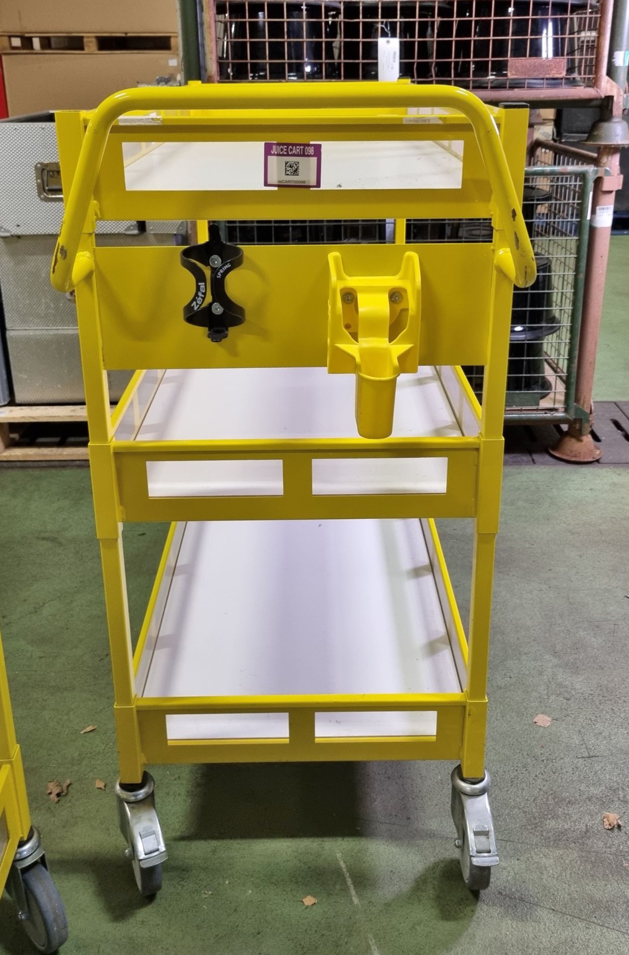 Yellow 3-tier general use trolley - W 1440 x D 550 x H 1150mm