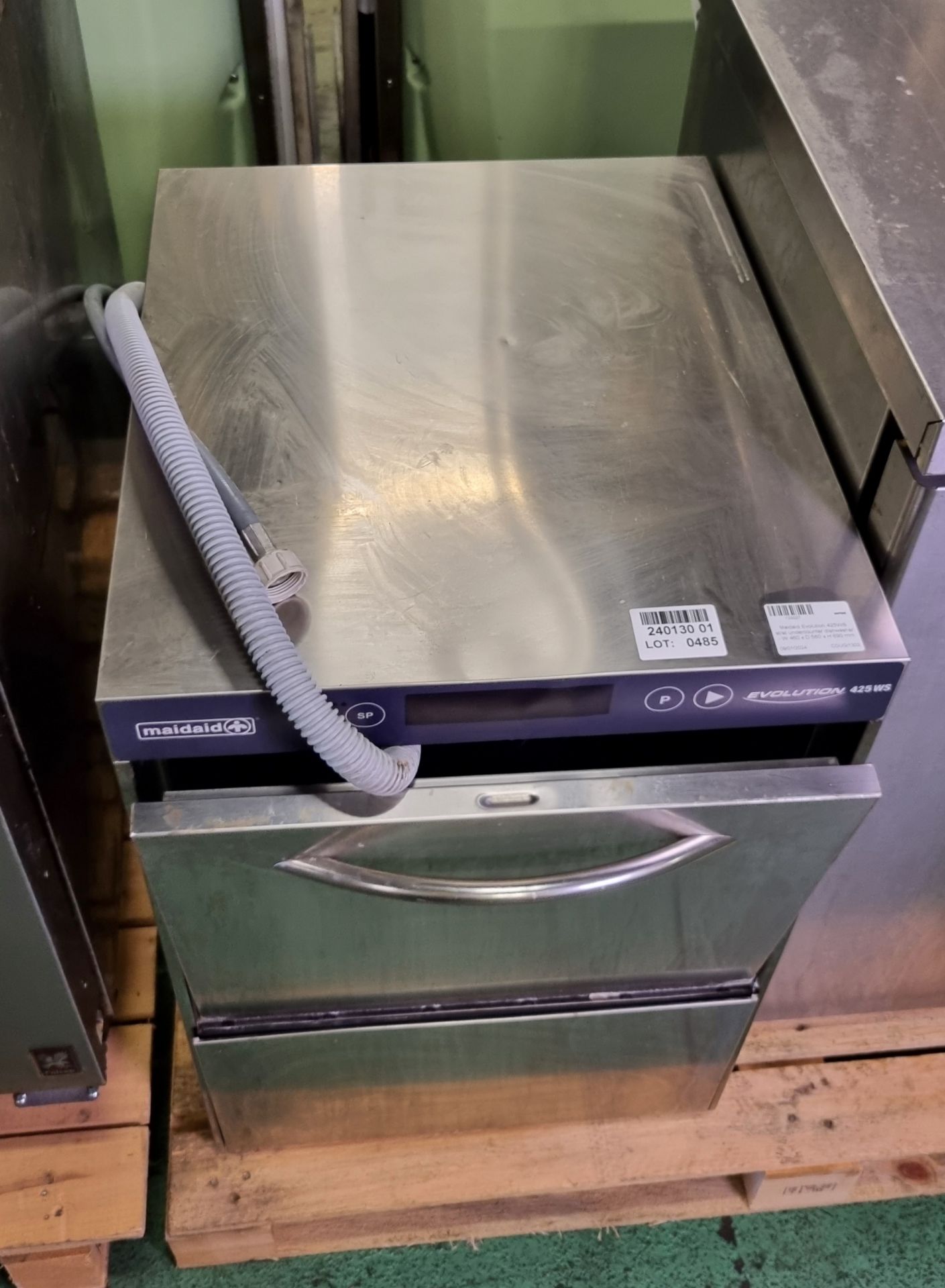 Maidaid Evolution 425WS stainless steel undercounter dishwasher - W 460 ...