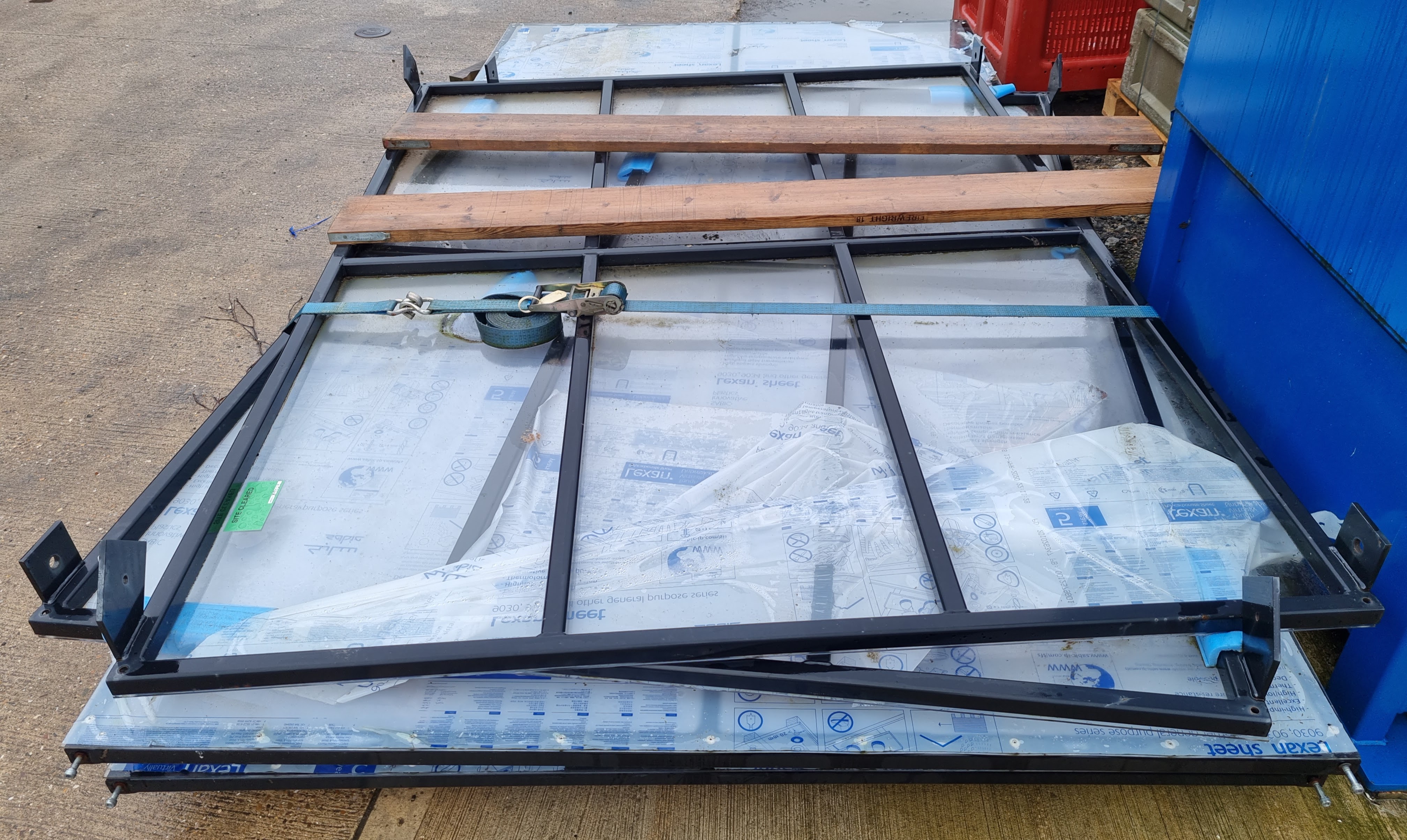 Drum compactor enclosure 4x metal framed sides with Lexan Polycarbonate ...