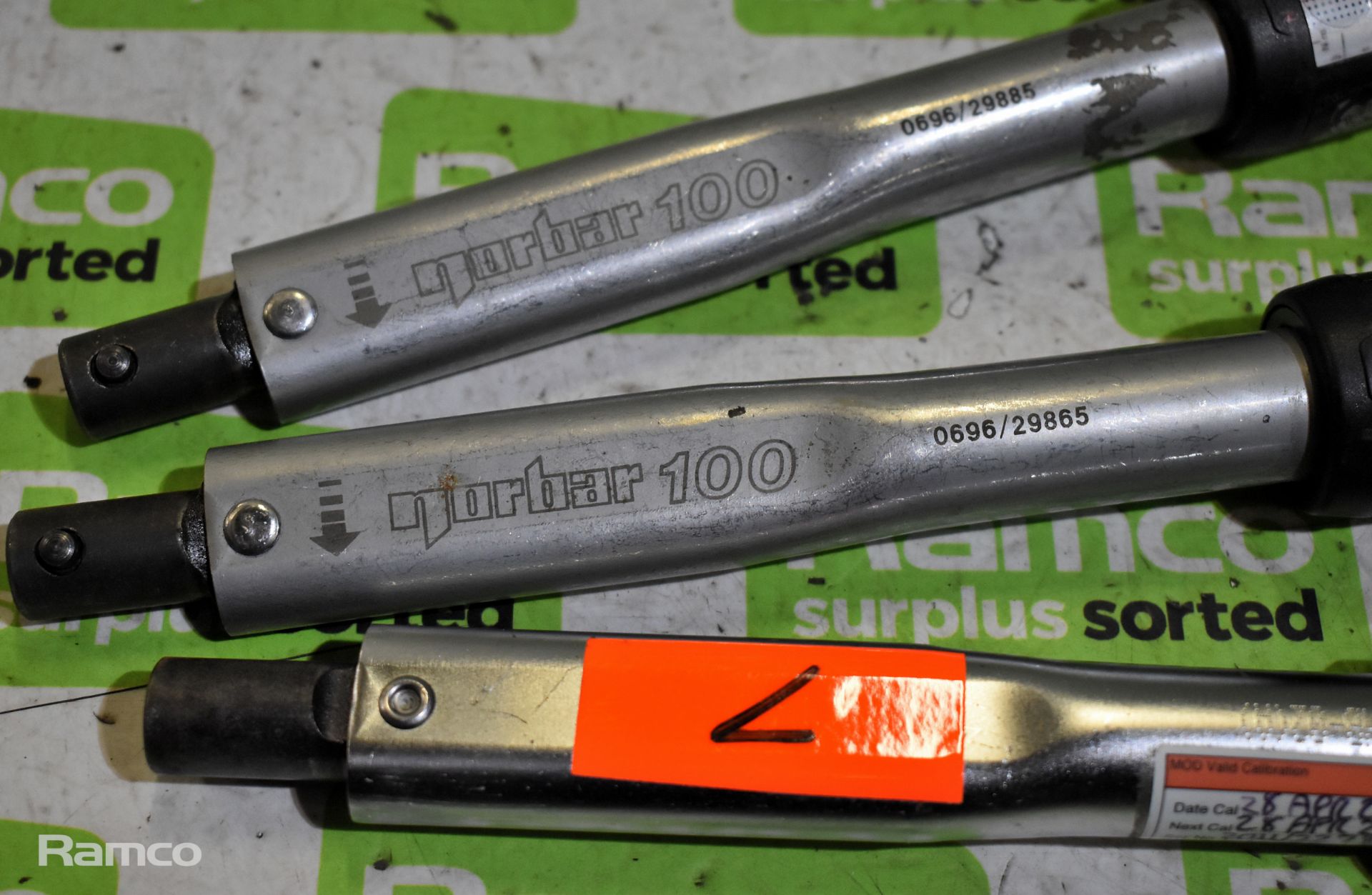 3x Norbar 100 torque wrench handles - 20-100nm (15-80lbf.ft)
