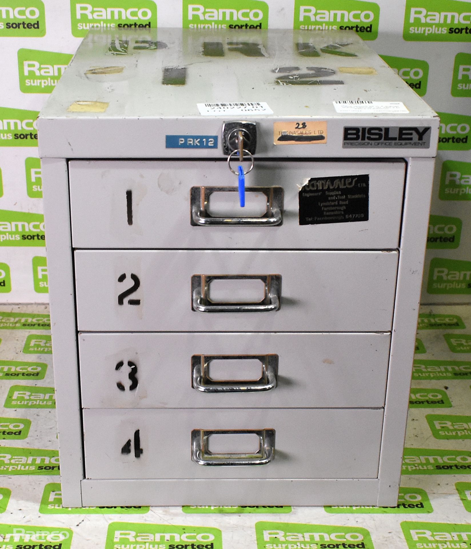 Pace rework kit in 4 drawer Bisley cabinet - W 280 x D 430 x H 330mm