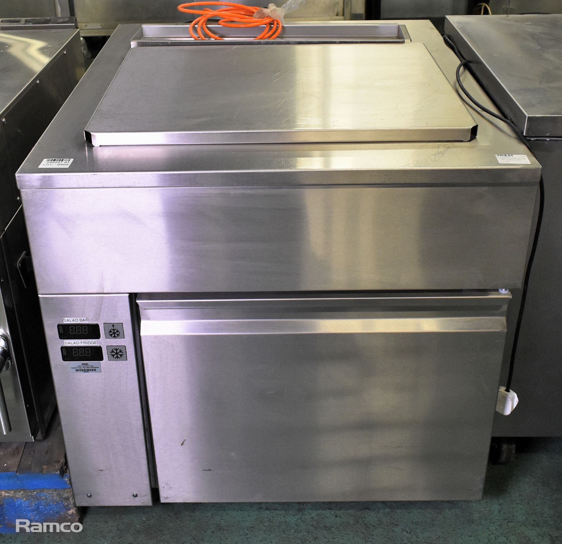 Franke CF01MGRD stainless steel refrigerated salad bar prep counter - W ...