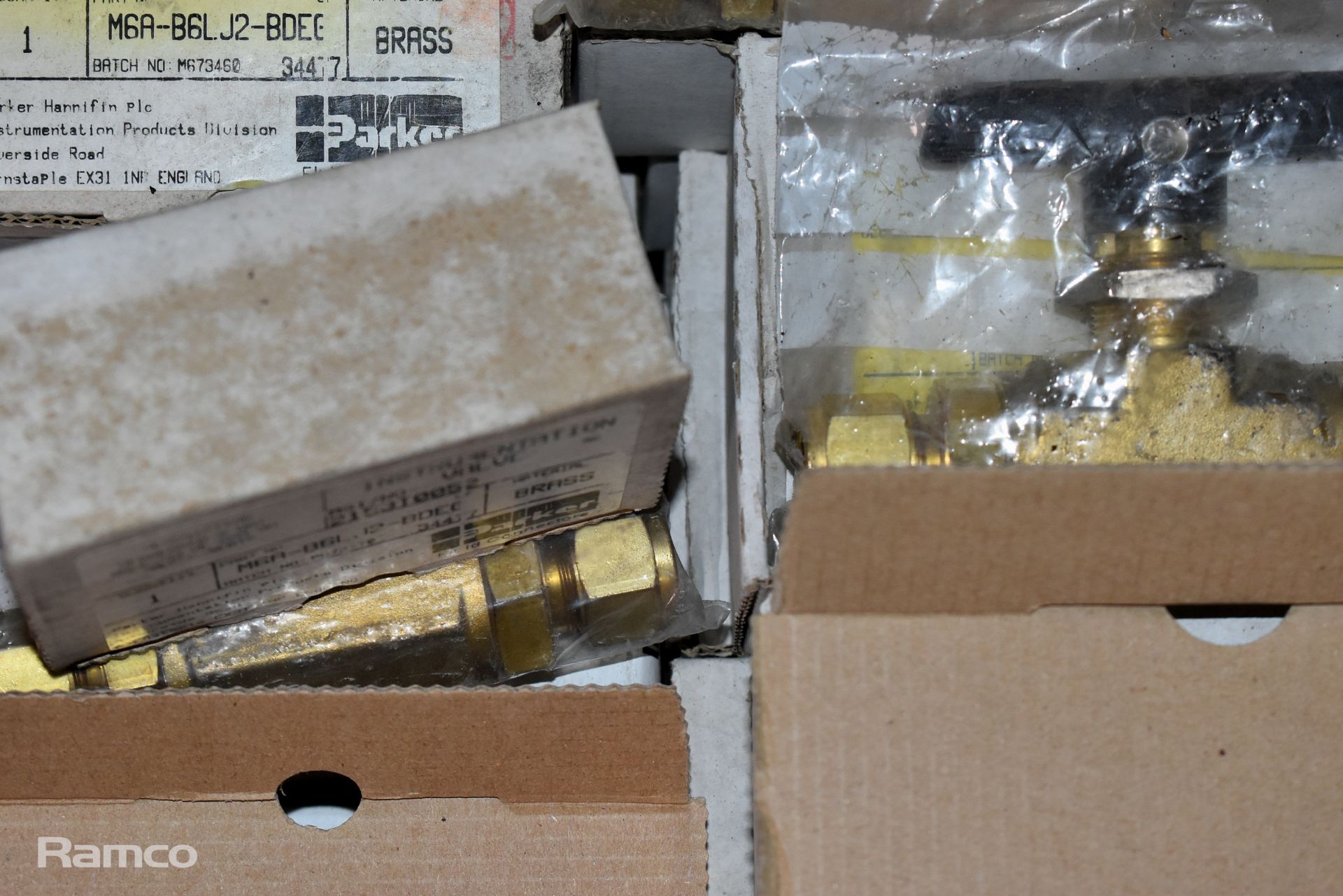 Workshop hardware - bolts, ball valves, elbows, strap wrenches, small ...
