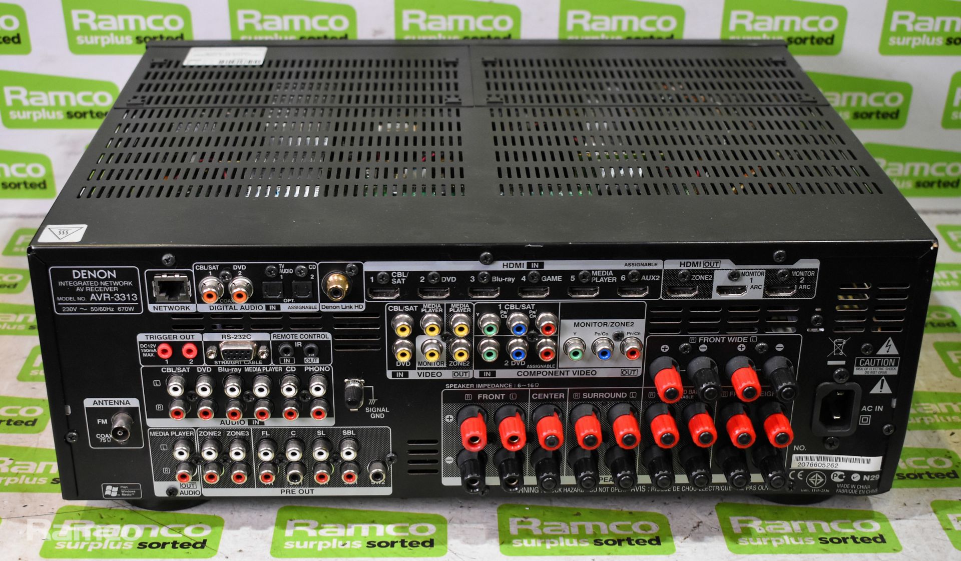 Denon AVR-3313 Integrated network AV receiver Samsung DVD-V6800 VCR and ...