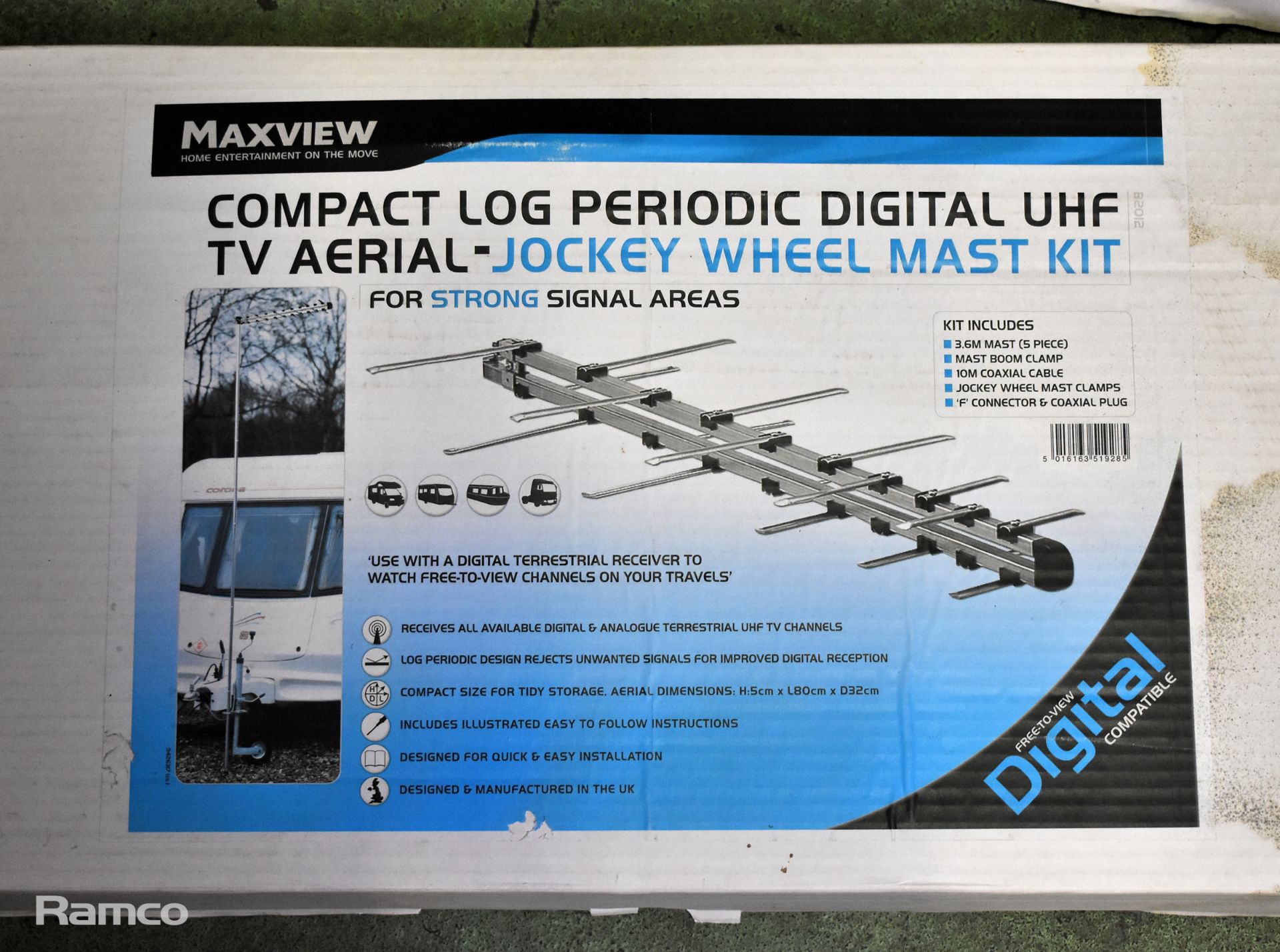 2x Maxview compact TV aerial jockey wheel mast kits