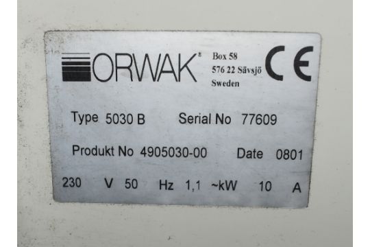Orwak Type 5030B cardboard waste compactor - 240V - W 750 x D 1000 x H ...