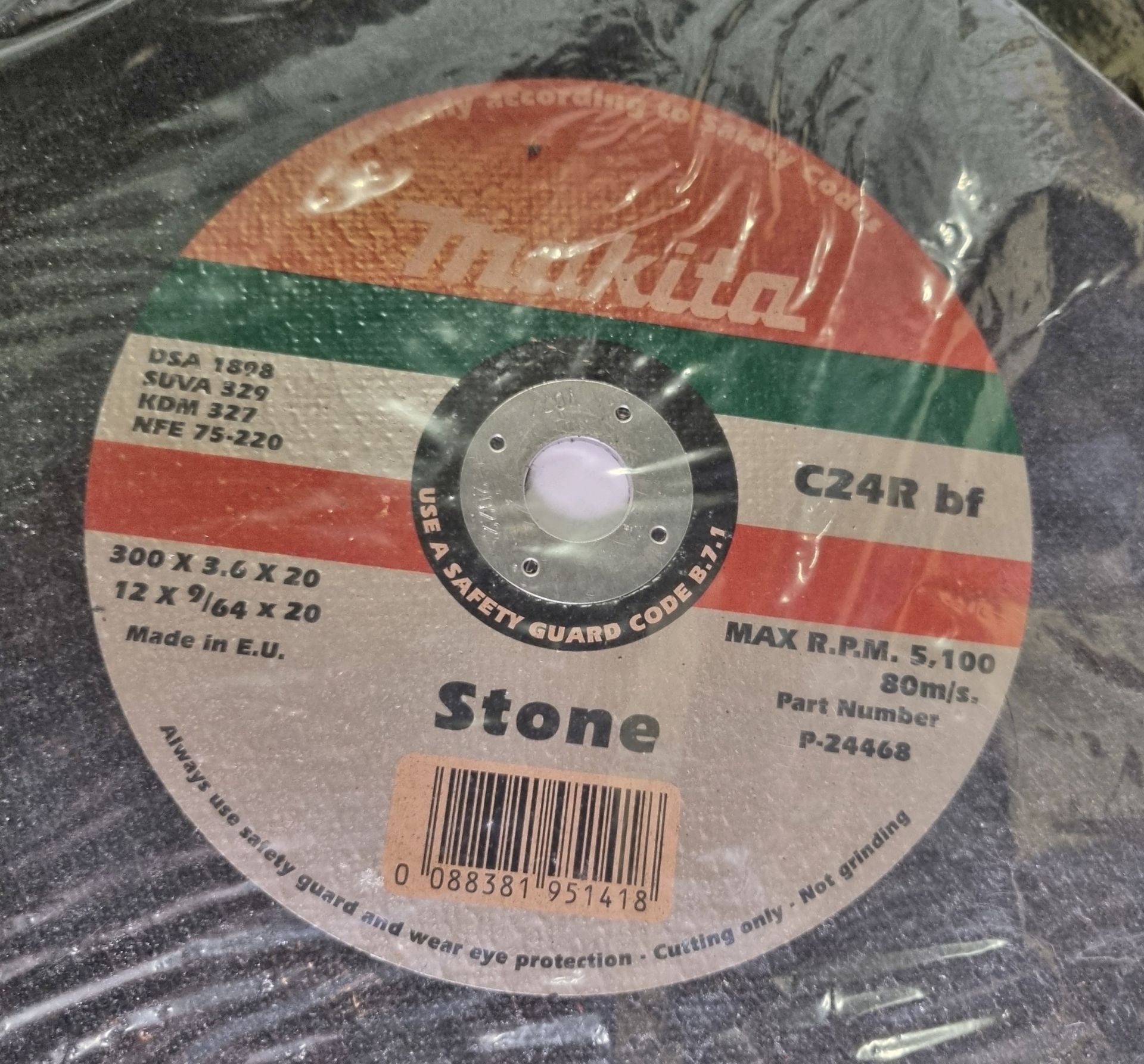 10x Makita P-24468 300mm C24R bf stone cutting discs