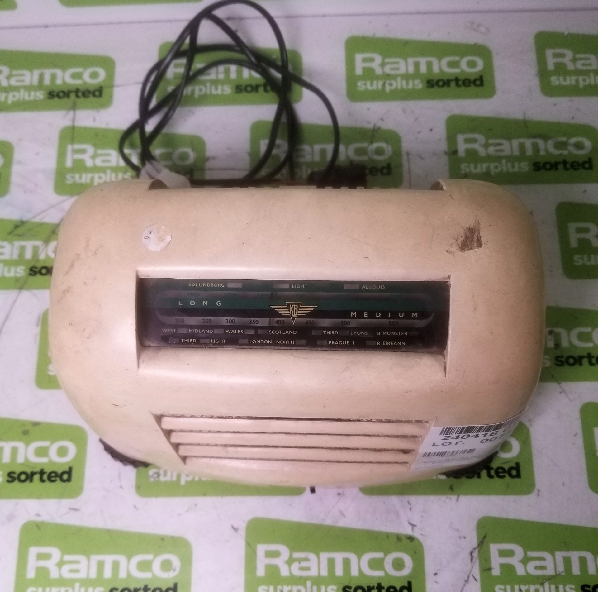 Kolster-Brandes (KB) FB10 bakelite toaster radio