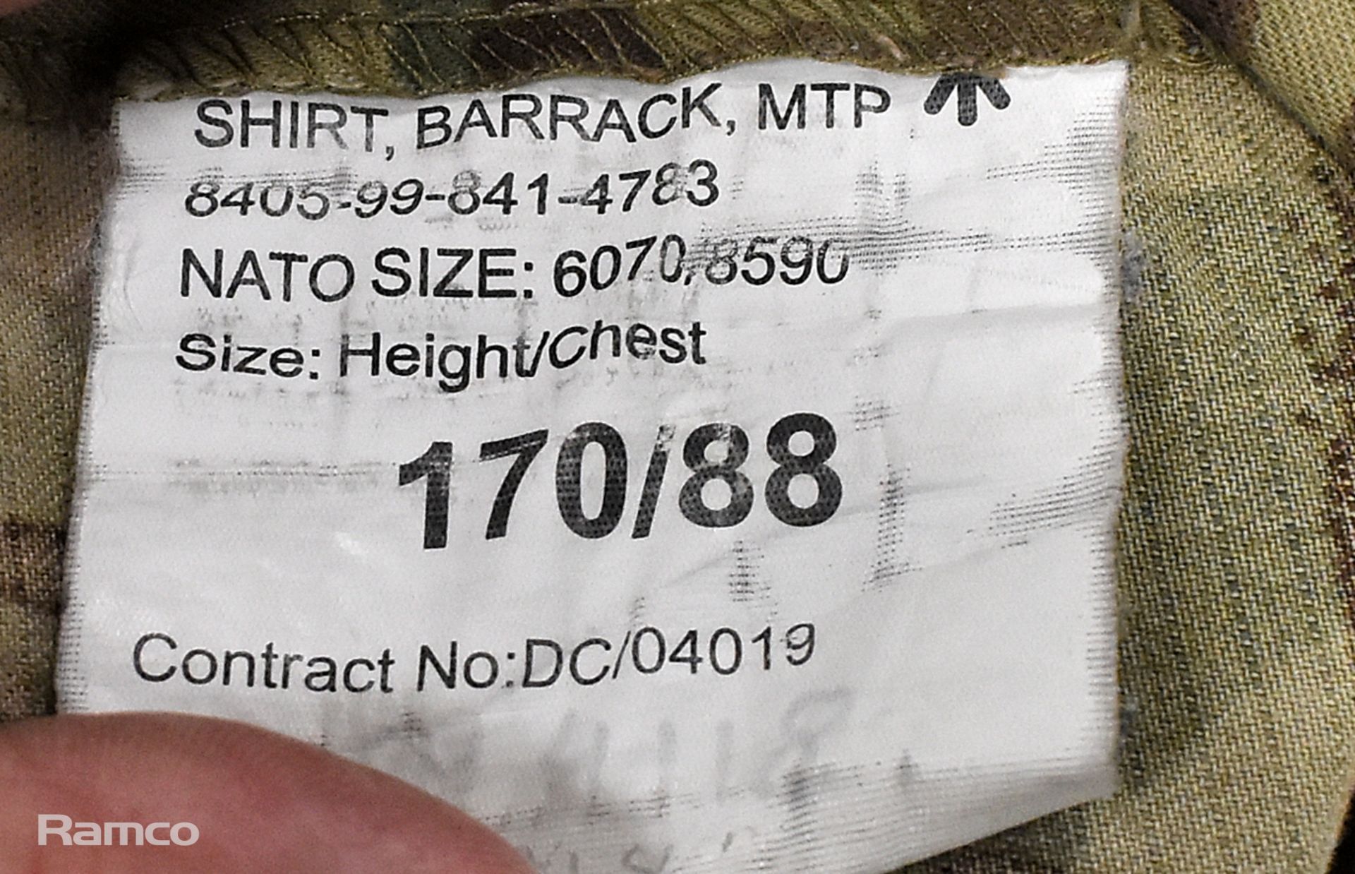 100x British Army MTP shirts - barrack - mixed grades and sizes Second ...