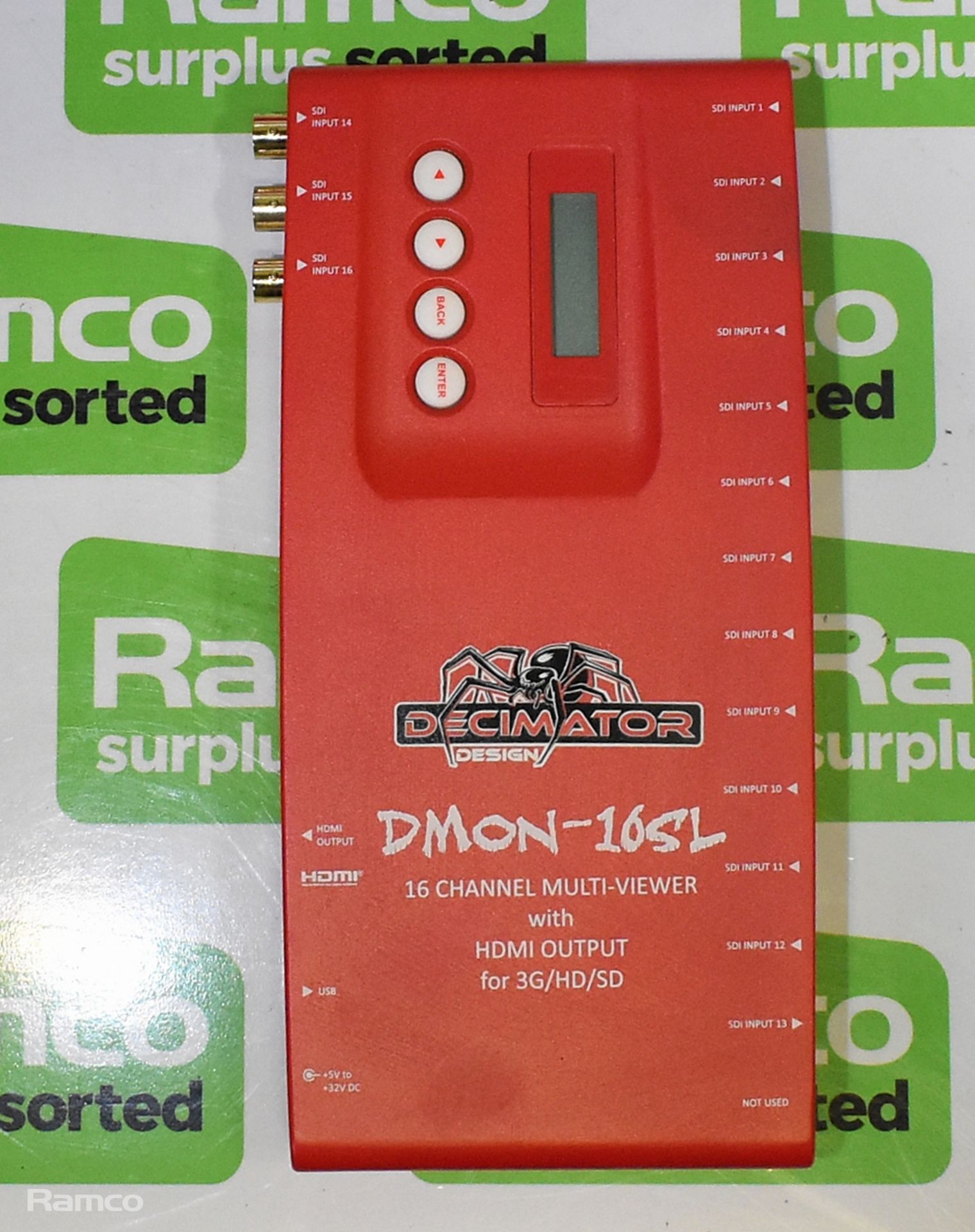 3x Decimator Design DMON-16SL 16 channel multi viewers with HDMI output