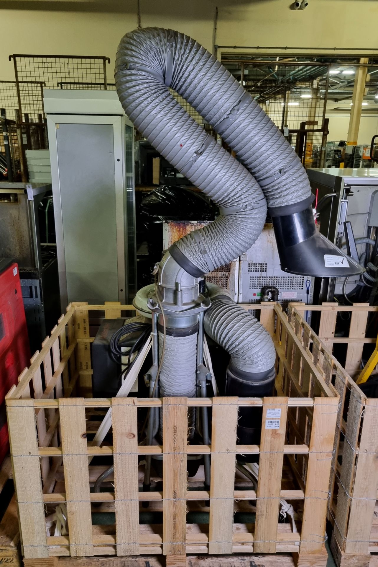 Nederman mobile fume extractor - L 1050 x W 840 x H 1840mm