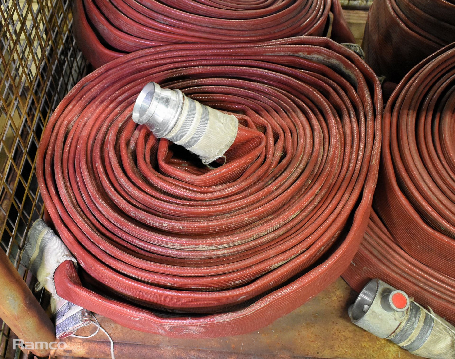8x reels of Angus Duraline 70mm lay flat hose - approx 20m in length