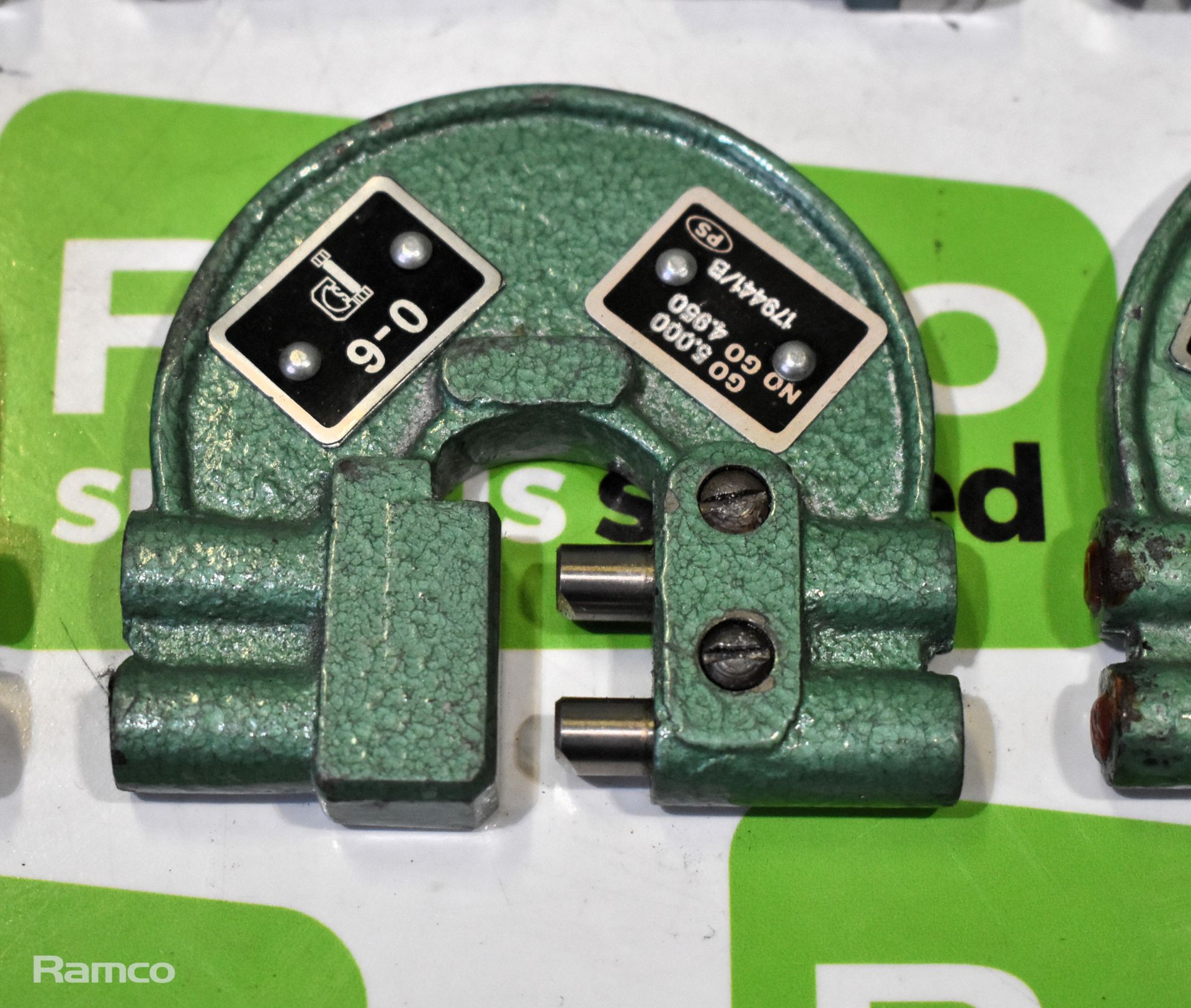 10x adjustable snap gauges - 0 - 6mm, 6 - 13mm, 13 - 19mm and 38 - 44mm