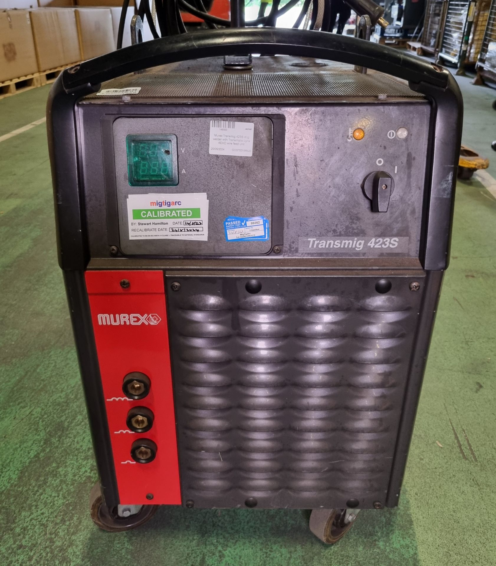 Murex Transmig 423S mig welder with Transmatic Lynx 4EHD wire feed unit