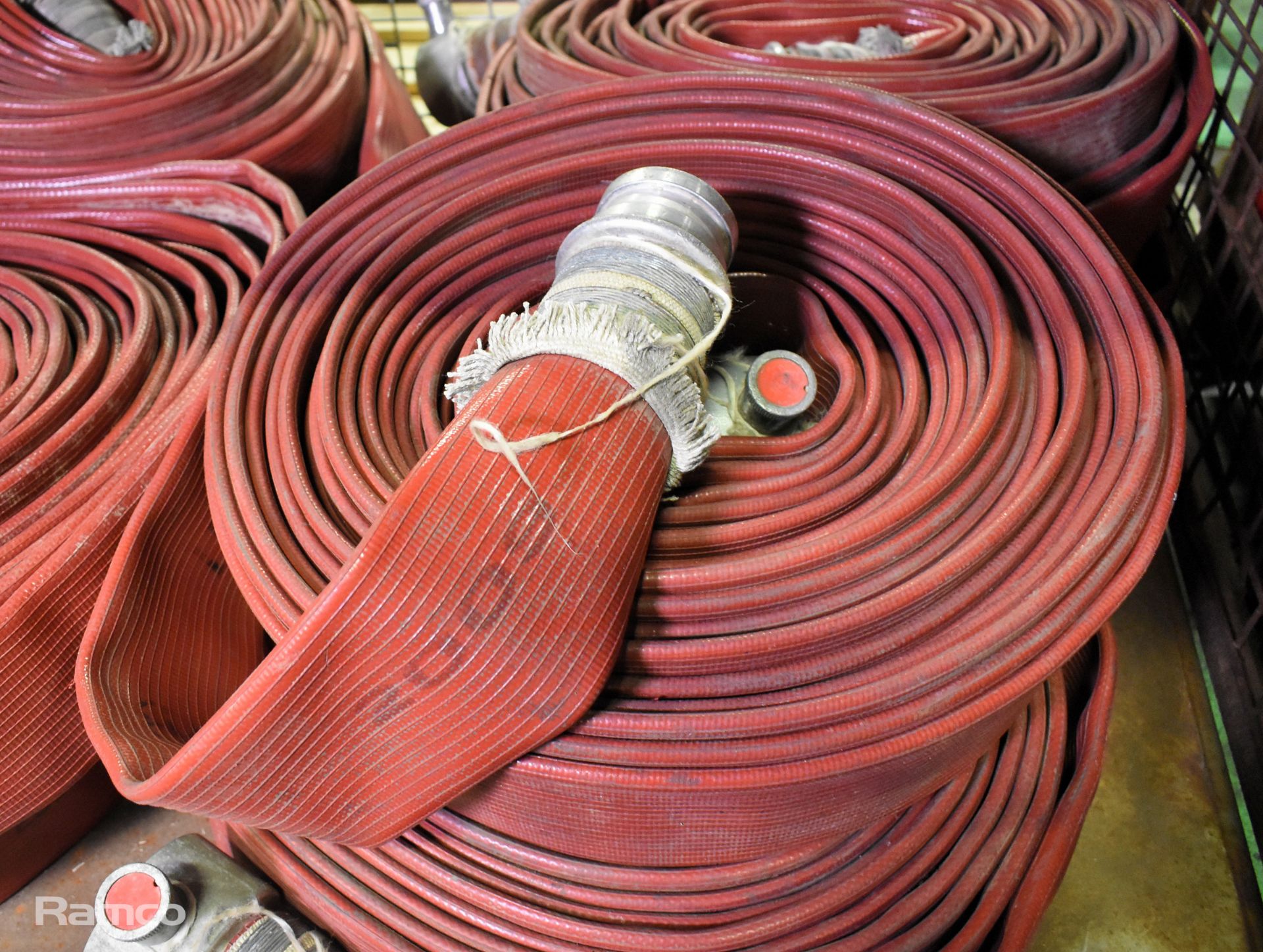 8x reels of Angus Duraline 70mm lay flat hose - approx 20m in length