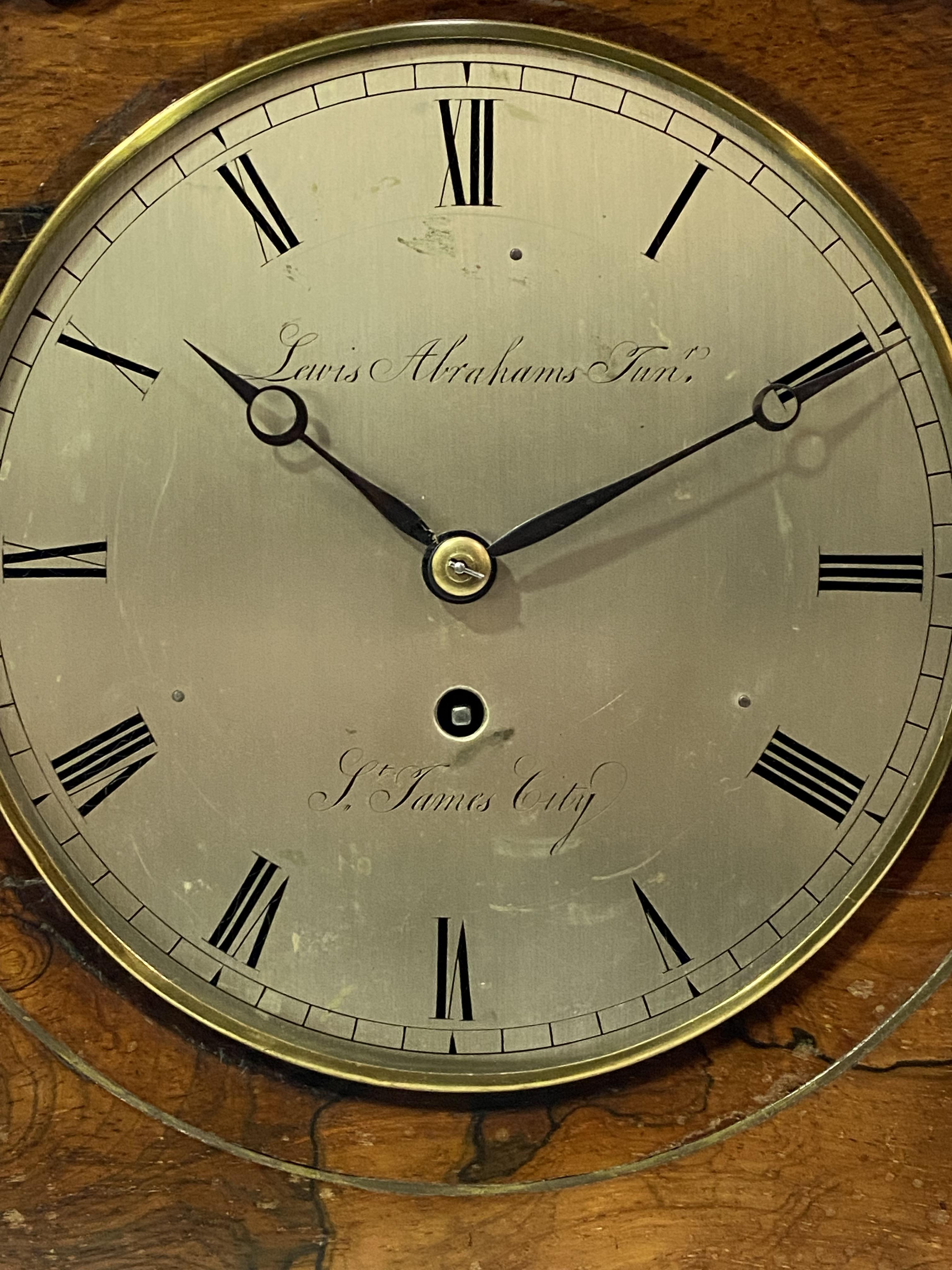 A William IV single fusee rosewood bracket clock, c.1830's, the case ...