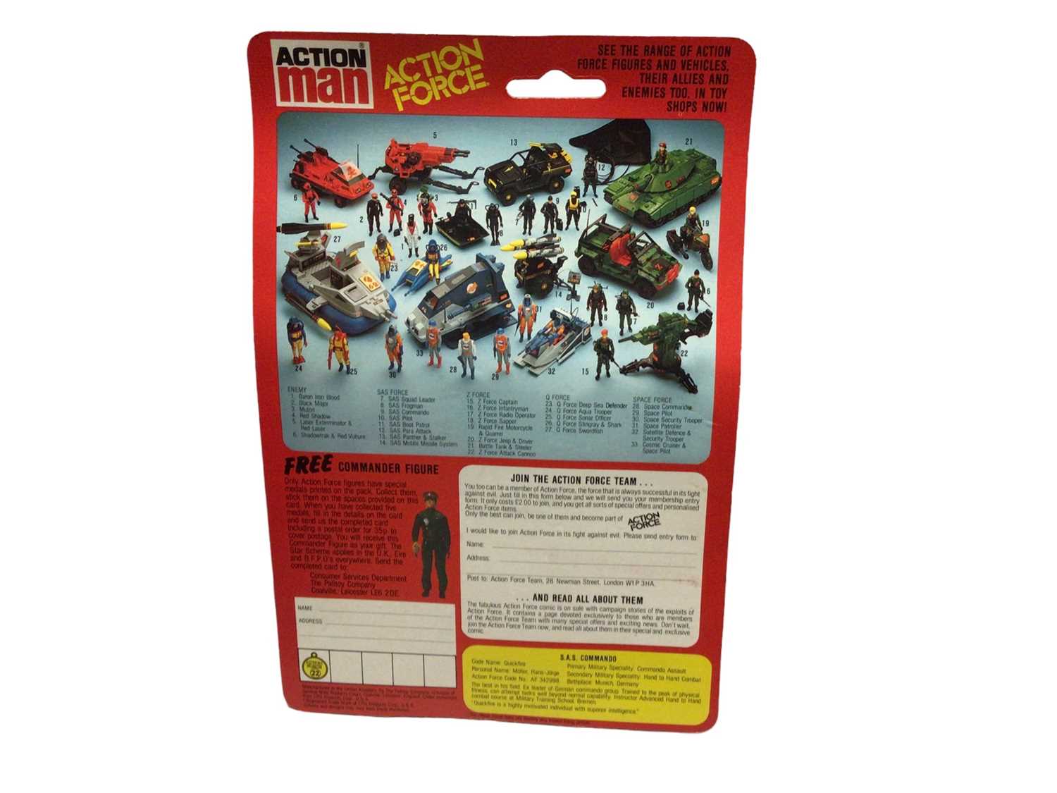 Palitoy Action Man Action Force S.A.S. Squad Leader, Commando & Frogman ...