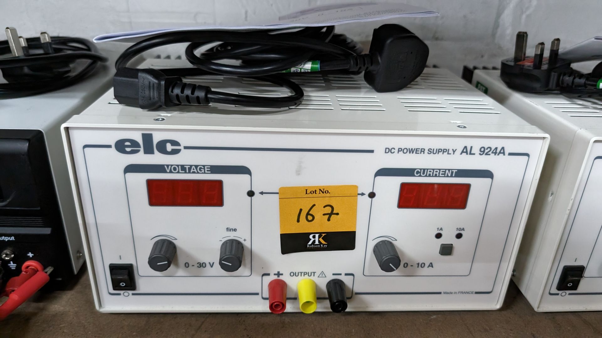 ELC DC power supply model AL924A Lots 67 to 261 Comprise the total ...