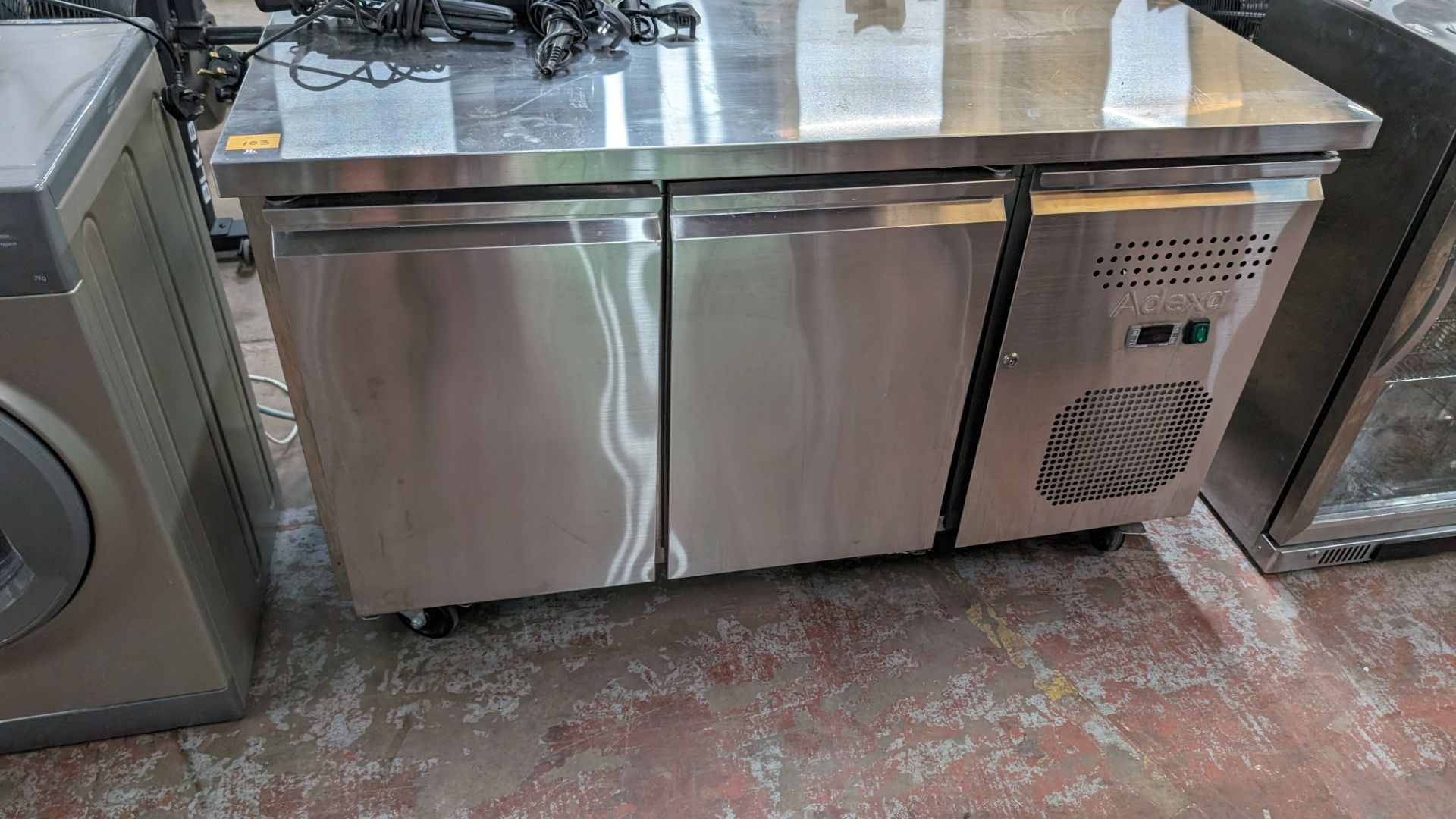 Adexa FS21V stainless steel commercial refrigerated/mobile prep cabinet ...