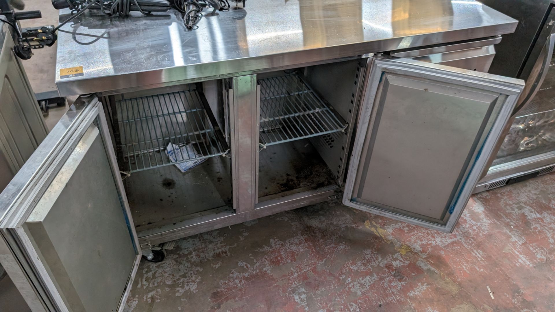 Adexa FS21V stainless steel commercial refrigerated/mobile prep cabinet ...