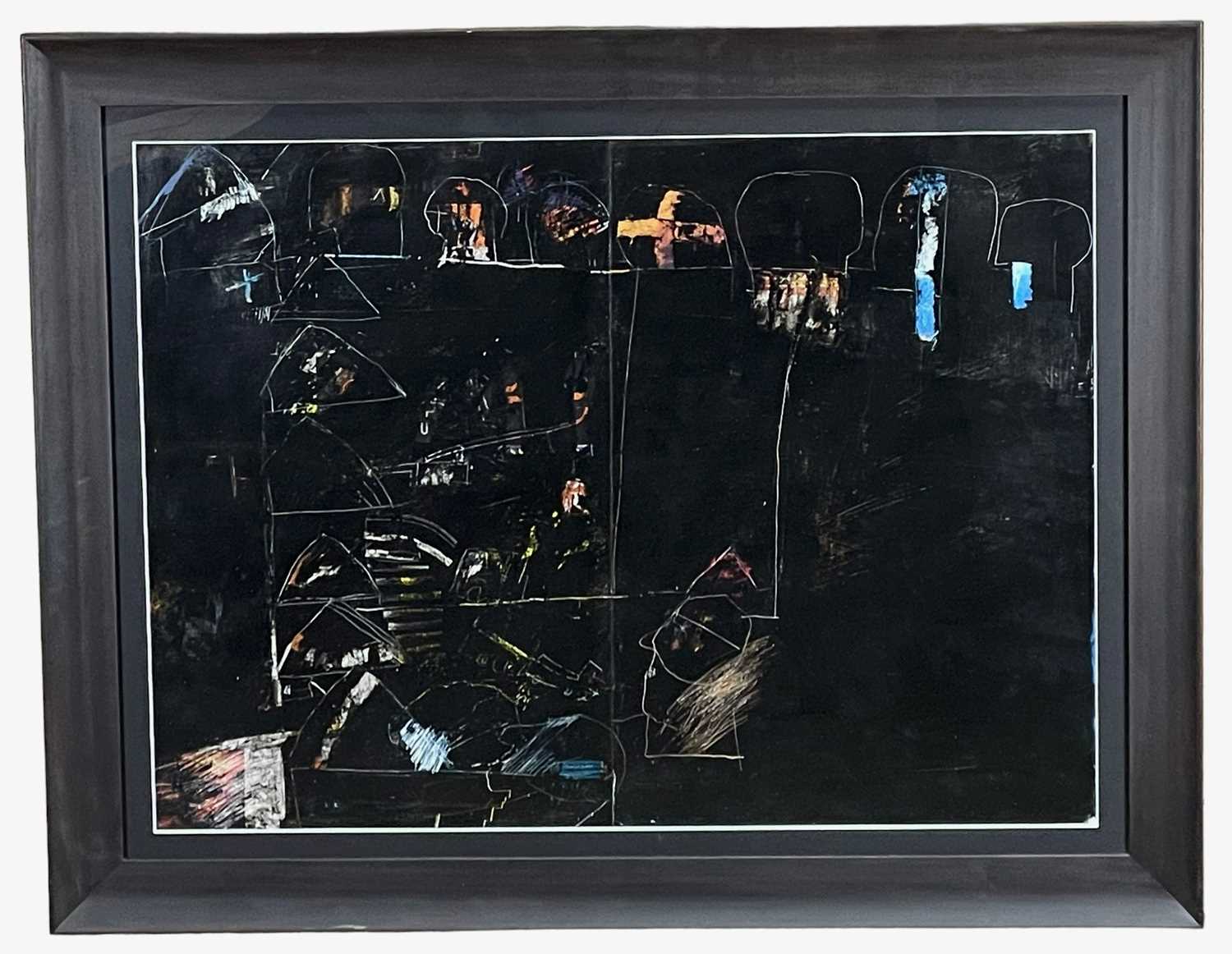 ROGER CECIL (Welsh 1942-2015) large mixed media on card - abstract, 59 ...